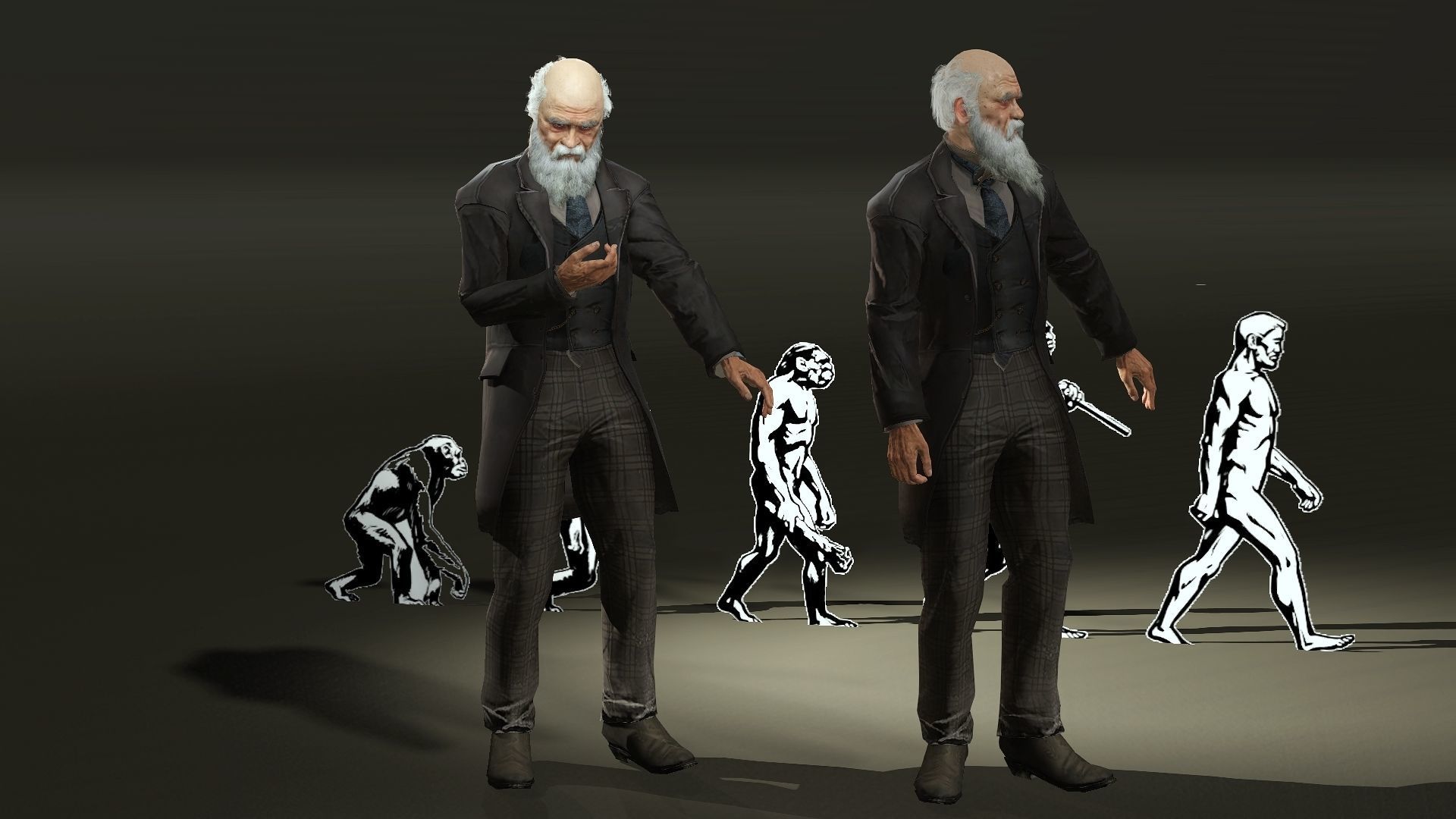 Darwin High quality character full Rigged and Animated 3D model 3D ...