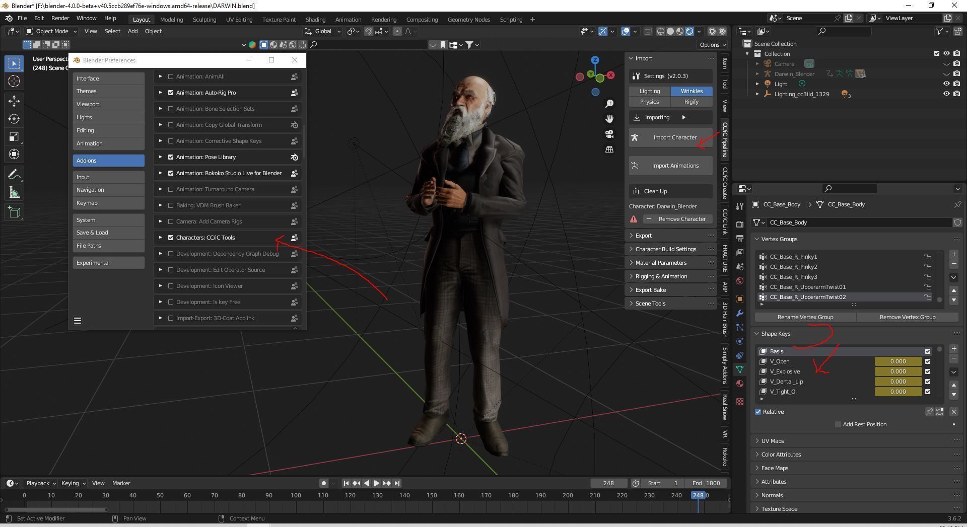Darwin High quality character full Rigged and Animated 3D model 3D ...