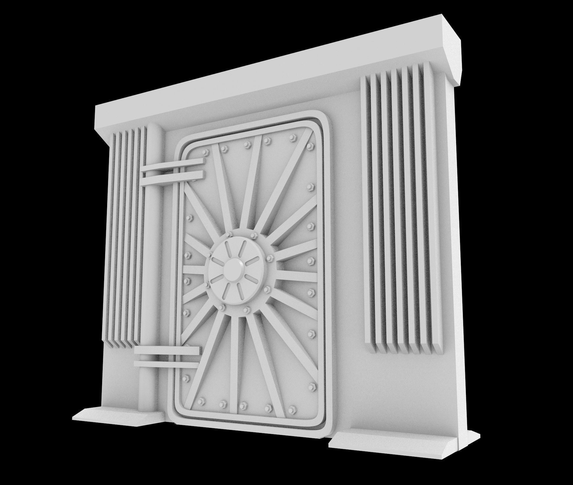 SCI FI SILO SERIES DOORS - PRINTABLE 3D 3D model 3D printable | CGTrader