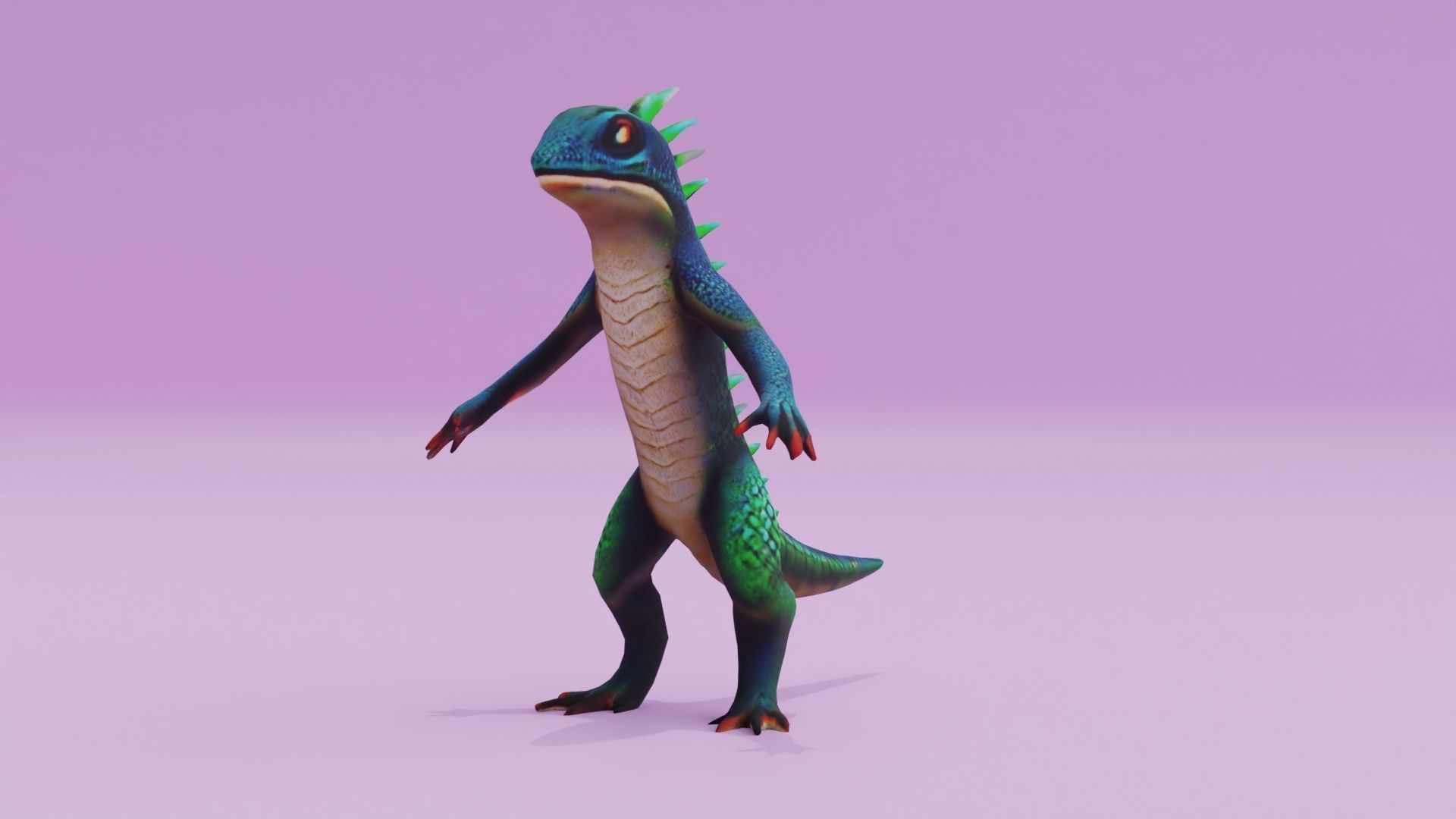Lizard Character A-pose free VR / AR / low-poly 3D model | CGTrader