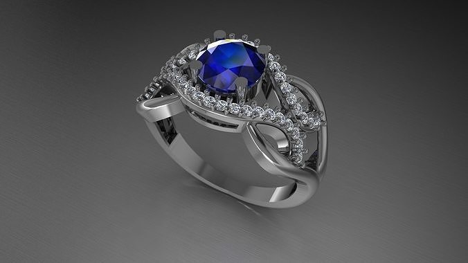 Fashion Ring silver 3D print model 3D model 3D printable | CGTrader