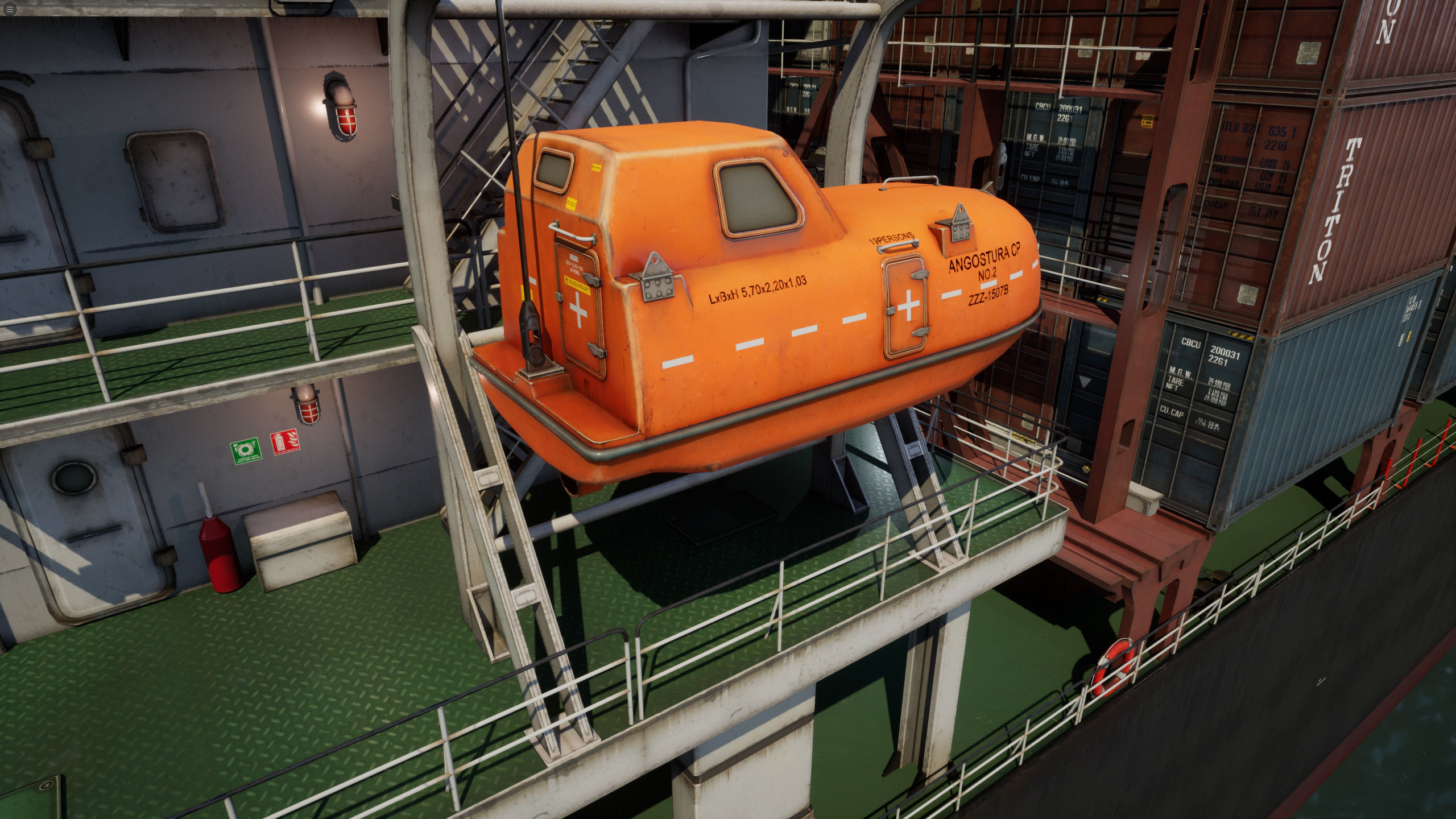 3D model Cargo Ship Container Ship - low poly VR / AR / low-poly | CGTrader