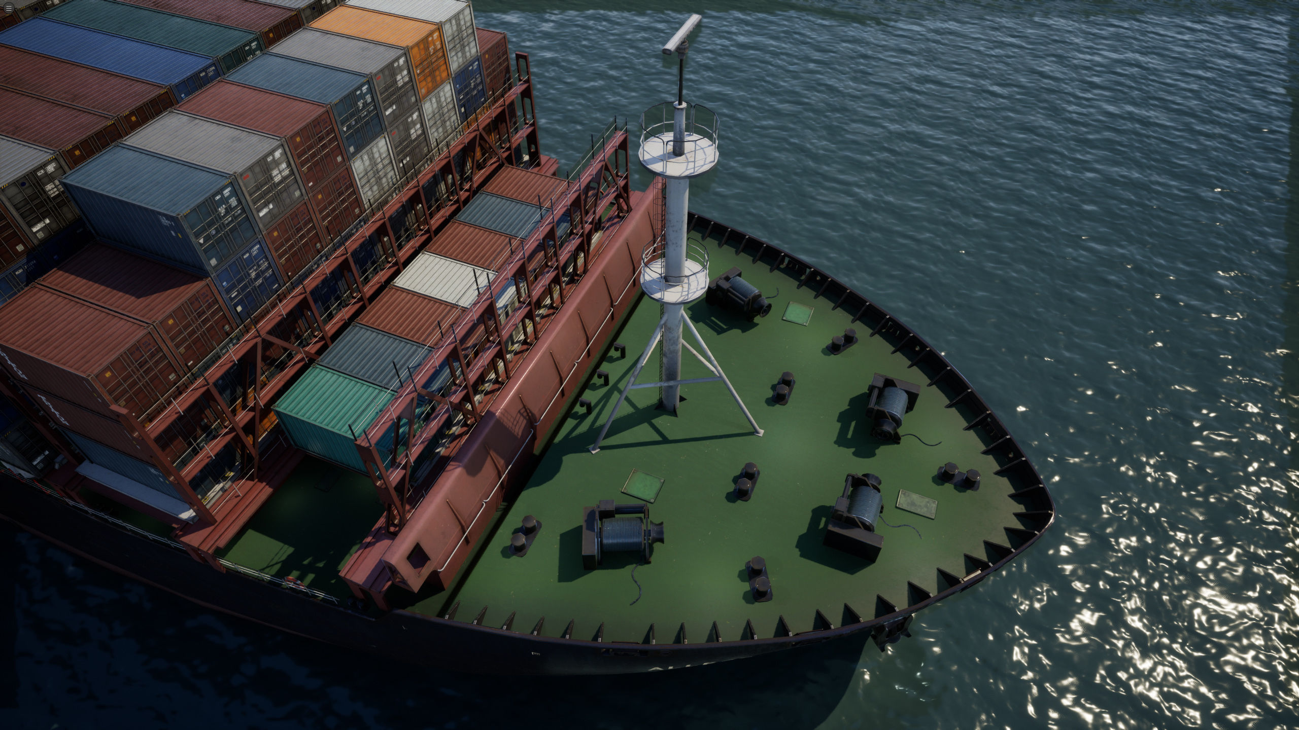 3D model Cargo Ship Container Ship - low poly VR / AR / low-poly | CGTrader