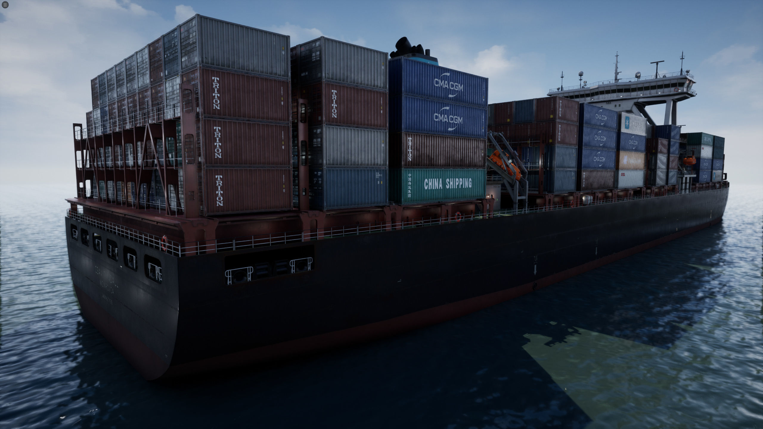 3D model Cargo Ship Container Ship - low poly VR / AR / low-poly | CGTrader