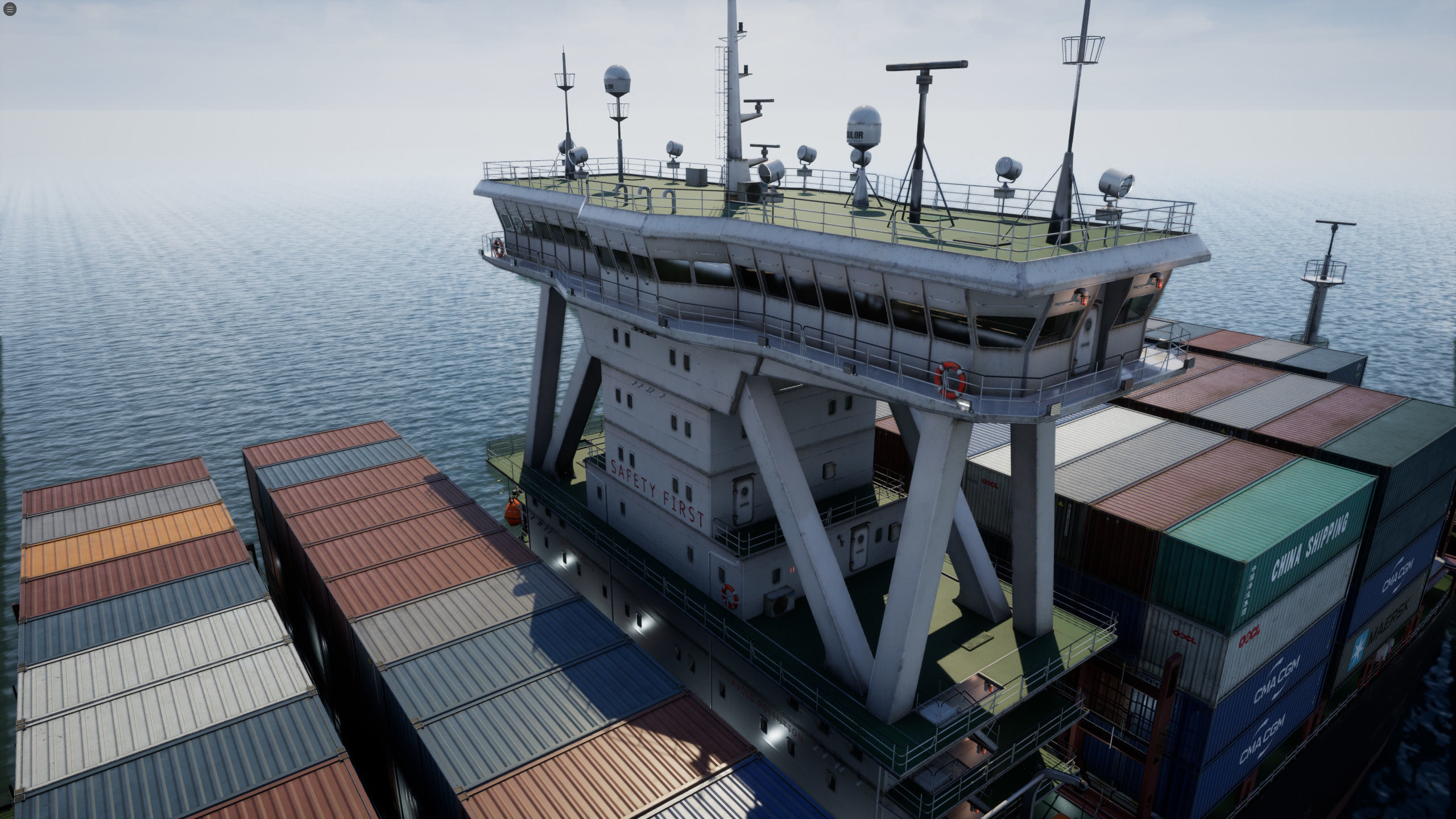 3D model Cargo Ship Container Ship - low poly VR / AR / low-poly | CGTrader