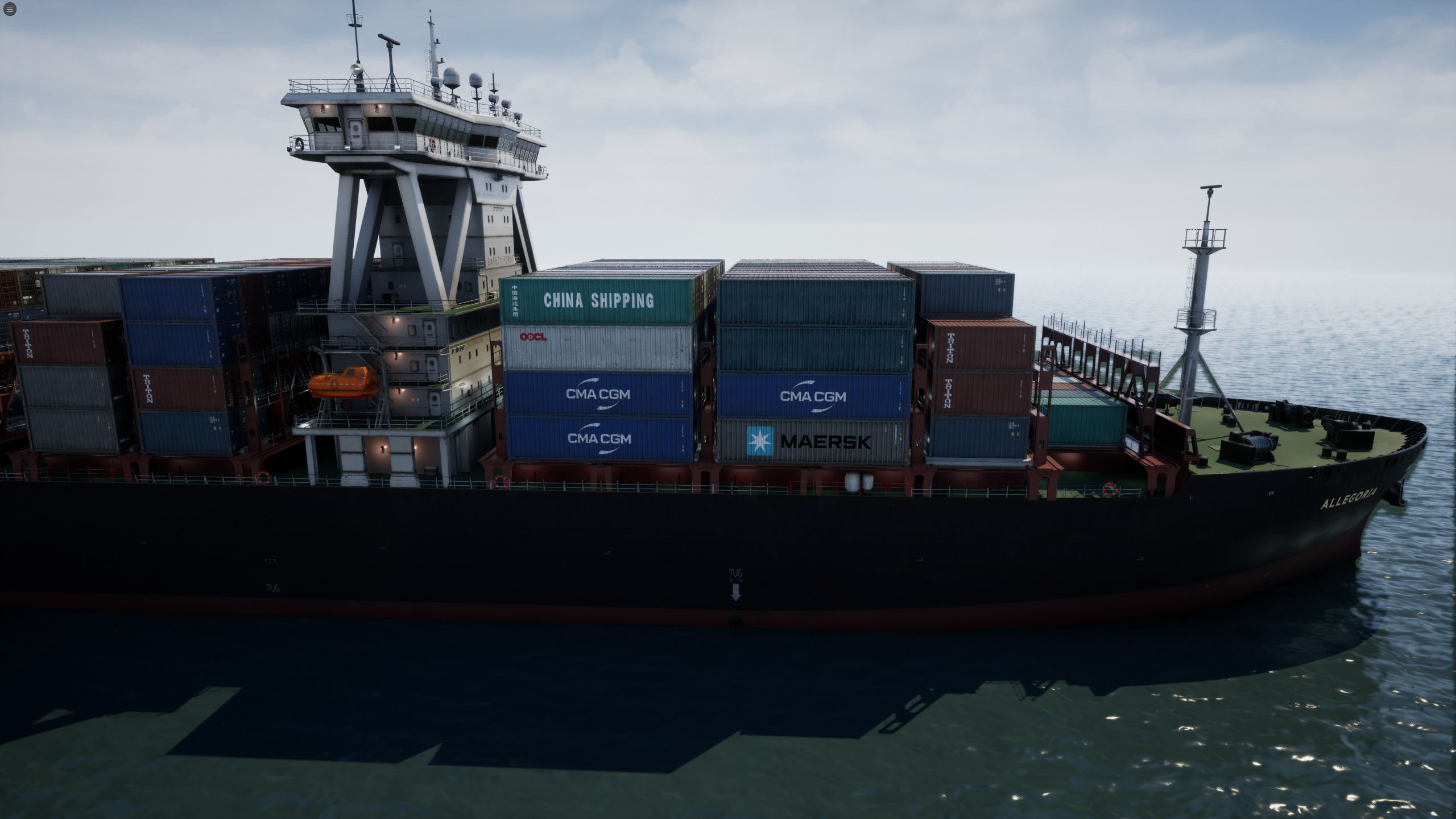 3D model Cargo Ship Container Ship - low poly VR / AR / low-poly | CGTrader
