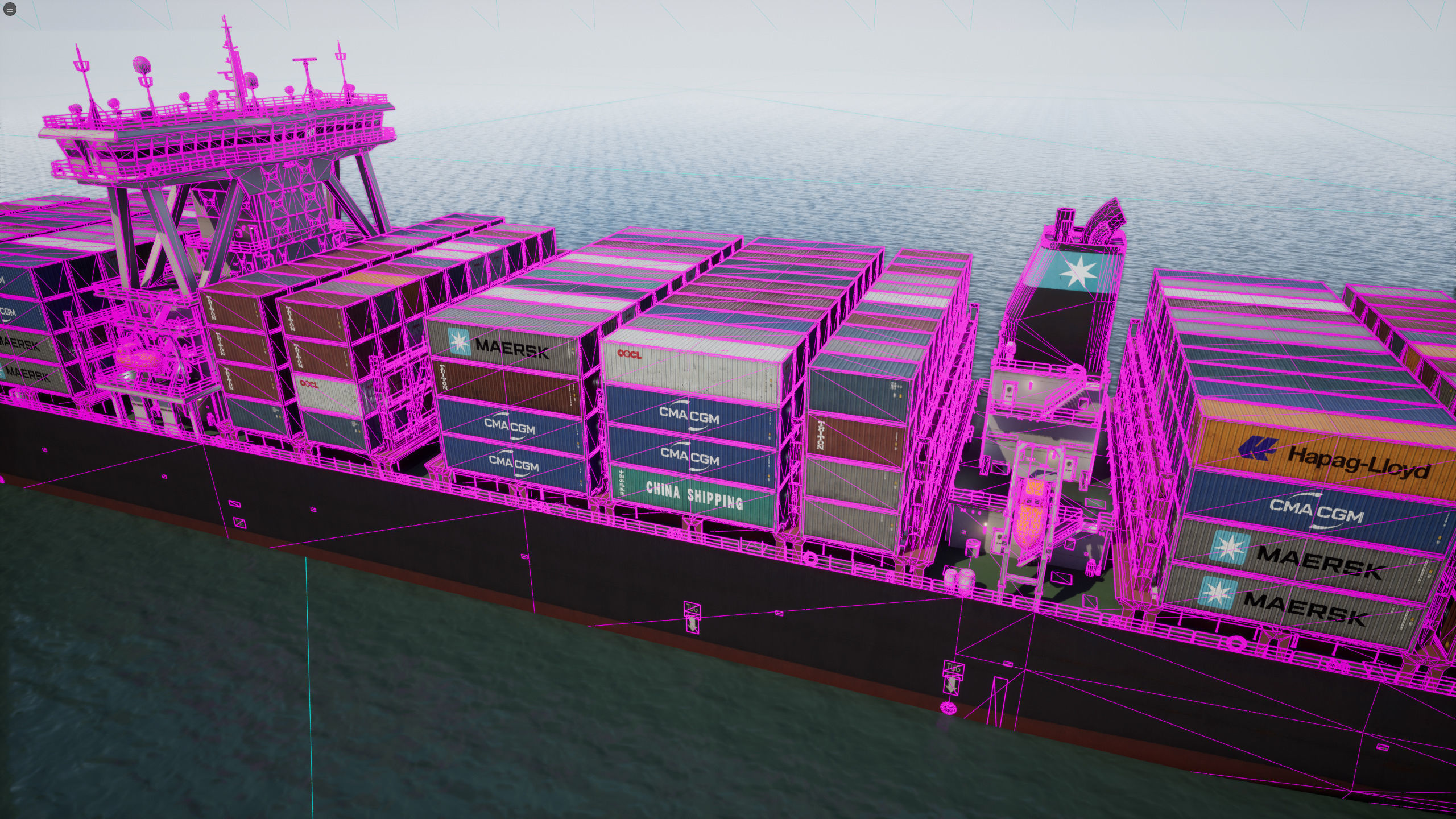 3D model Cargo Ship Container Ship - low poly VR / AR / low-poly | CGTrader