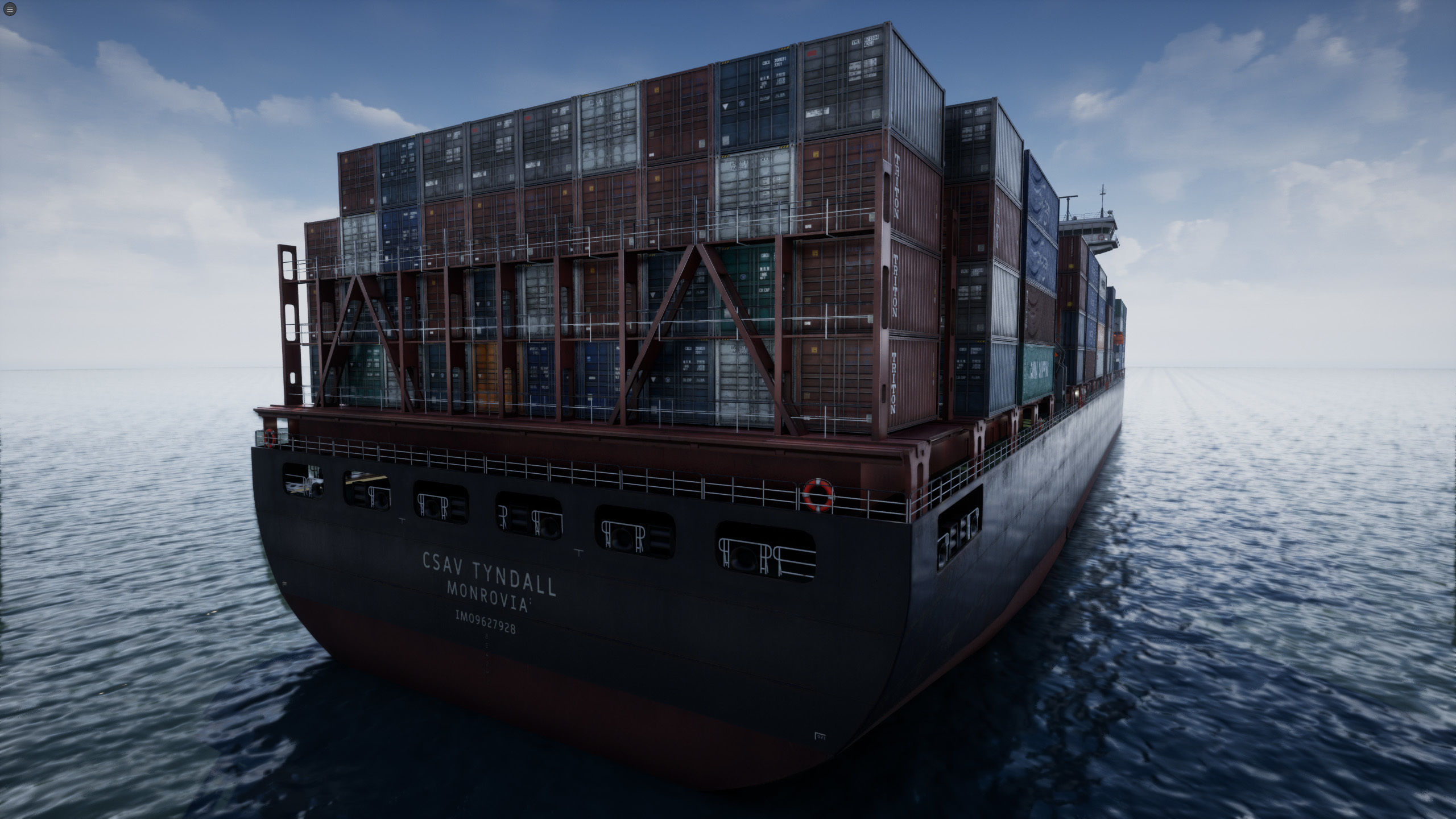 3D model Cargo Ship Container Ship - low poly VR / AR / low-poly | CGTrader