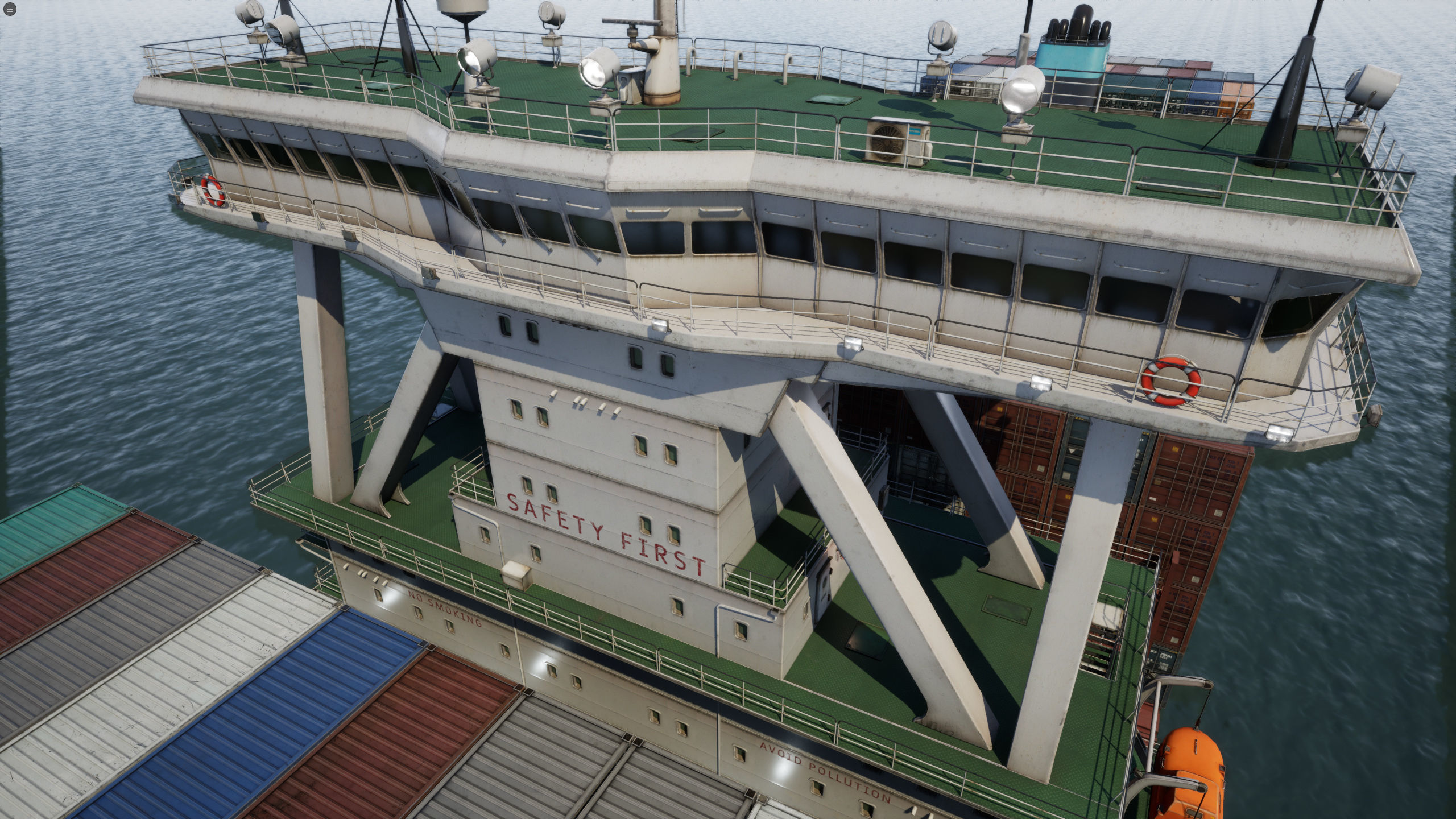 3D model Cargo Ship Container Ship - low poly VR / AR / low-poly | CGTrader