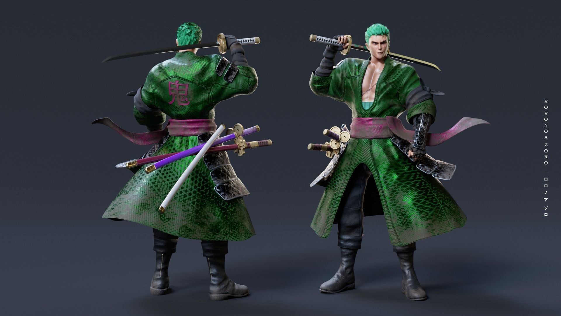 3D model Roronoa Zoro - One Piece VR / AR / low-poly | CGTrader