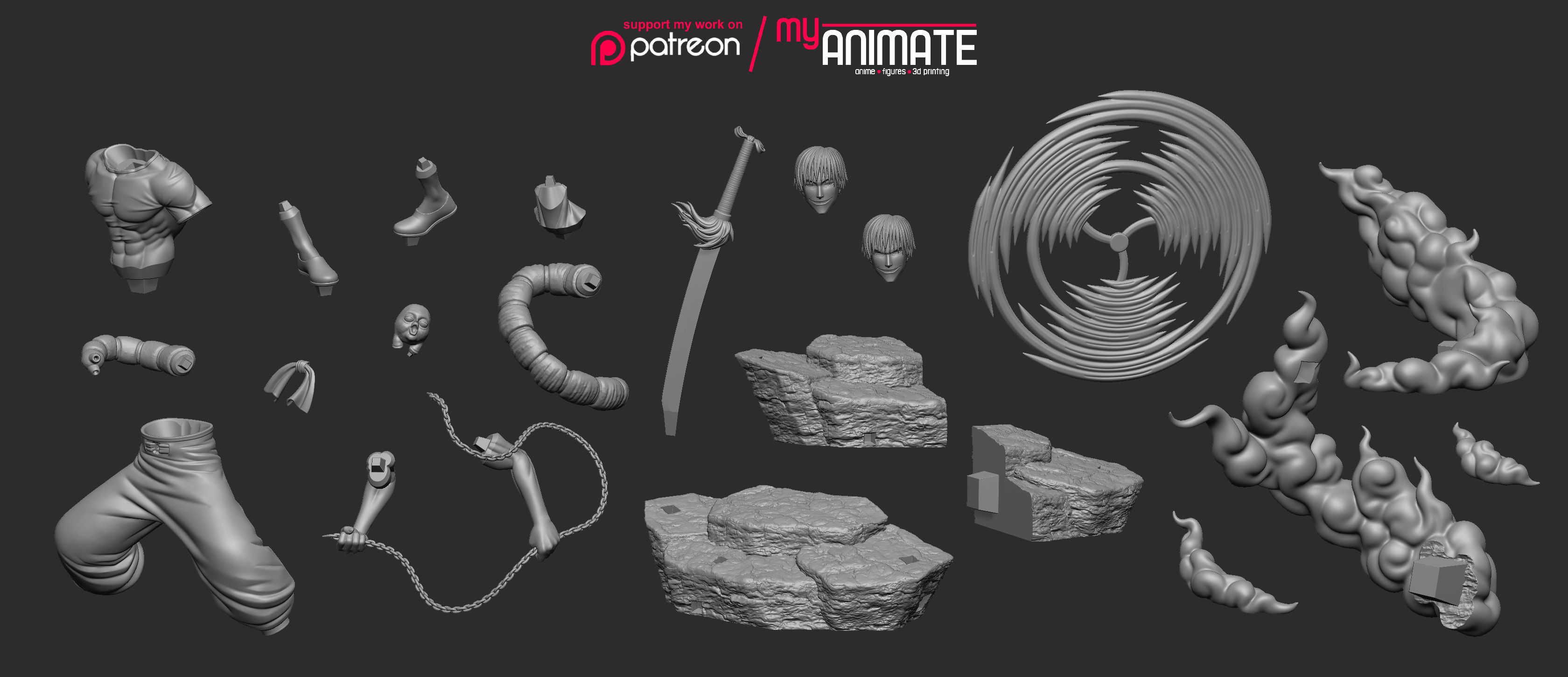 Toji from Jujutsu Kaisen - myAnimate 3D model 3D printable | CGTrader