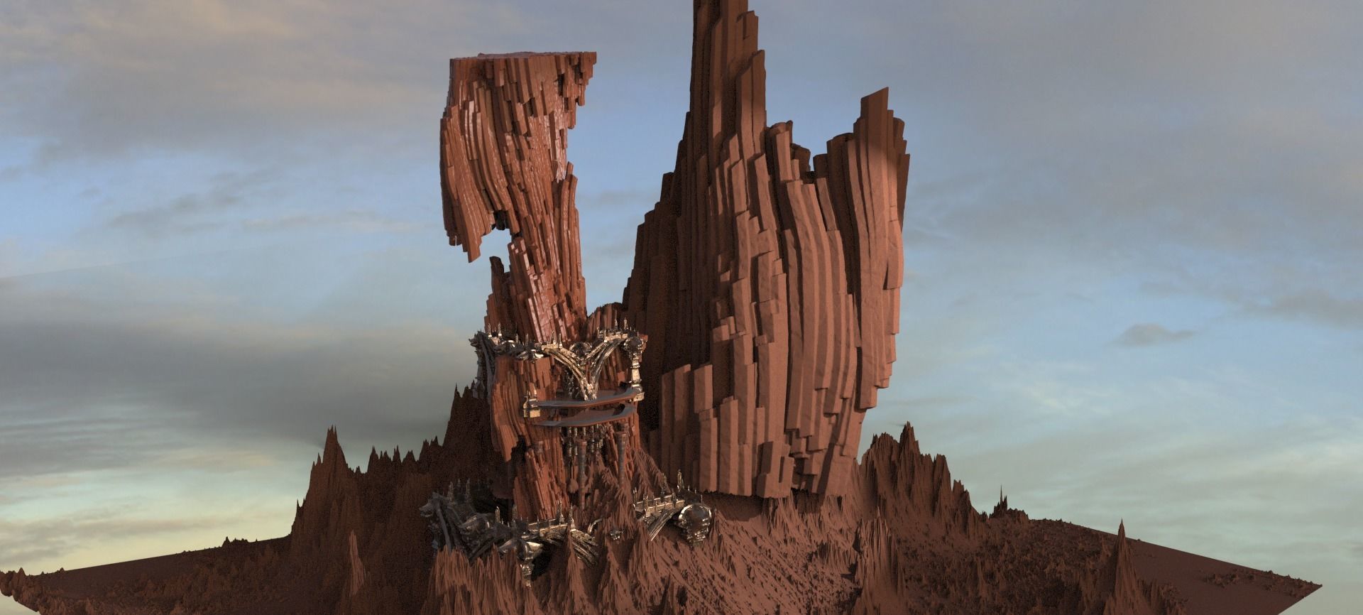 Desert Arrakis Cliff Tower Base 3D model | CGTrader