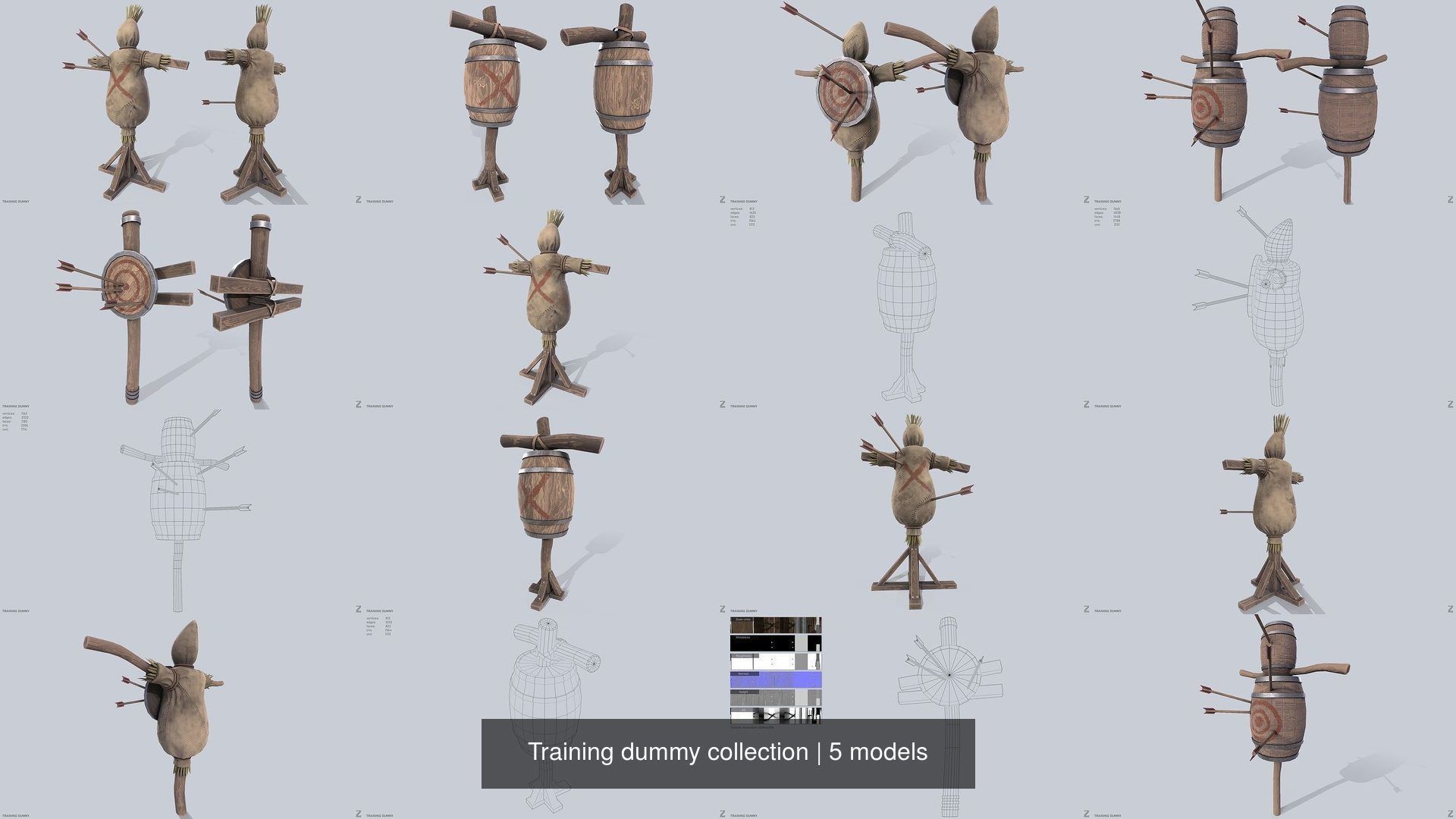 Training dummy collection VR / AR / low-poly | CGTrader