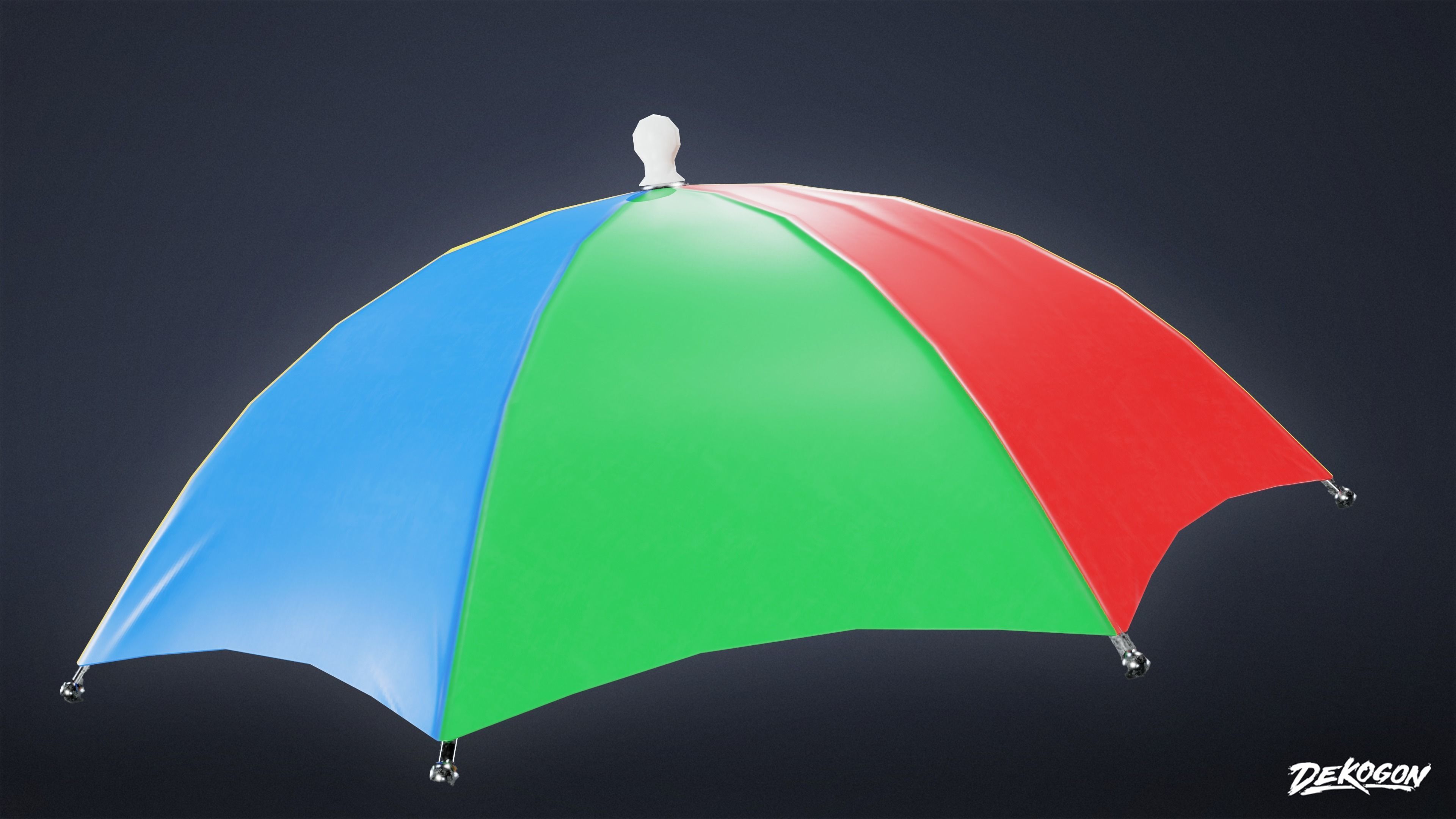 3D model VARIETY HATS - Umbrella 01 - LOW POLY VR / AR / low-poly ...