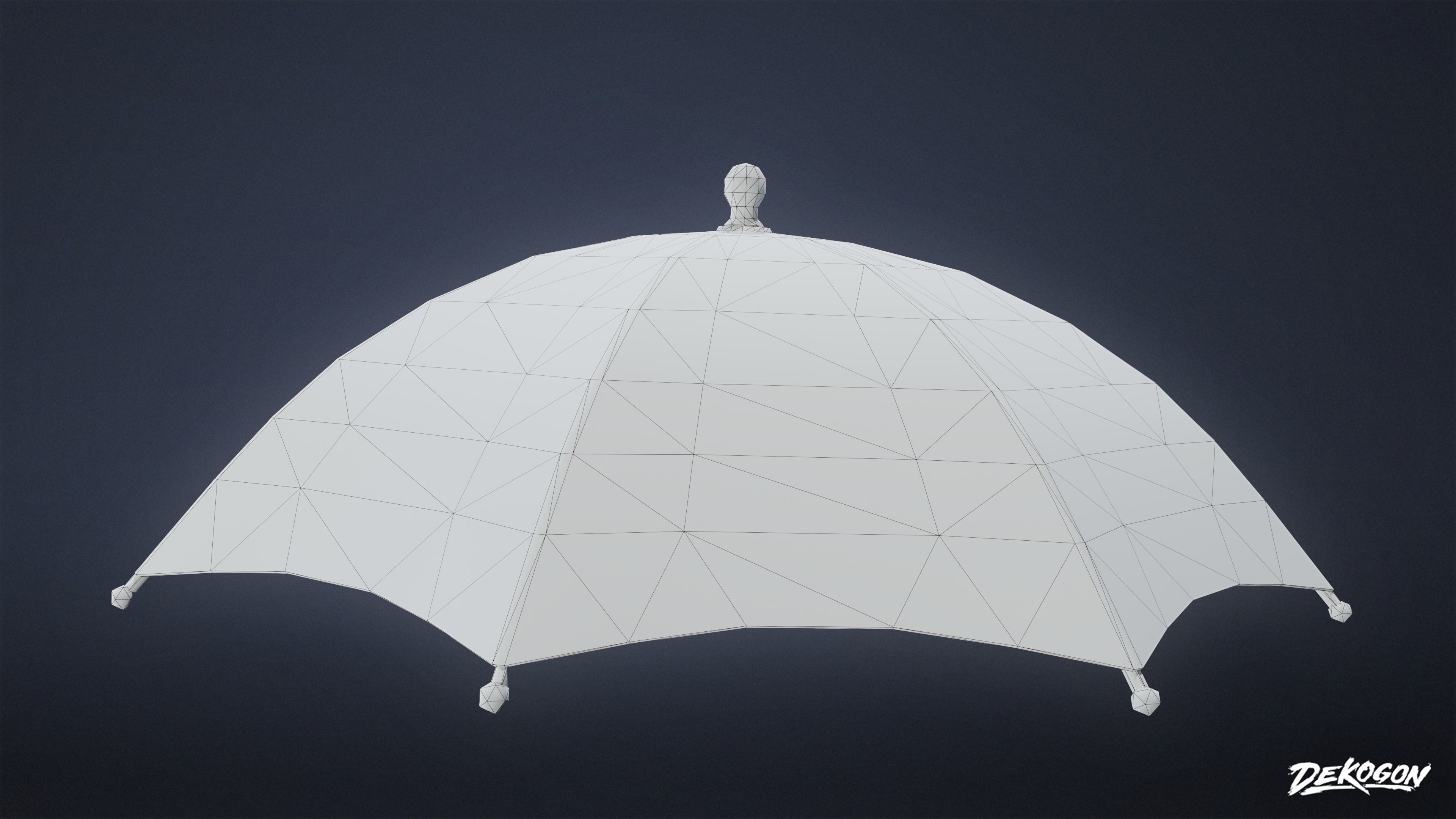3D model VARIETY HATS - Umbrella 01 - LOW POLY VR / AR / low-poly ...