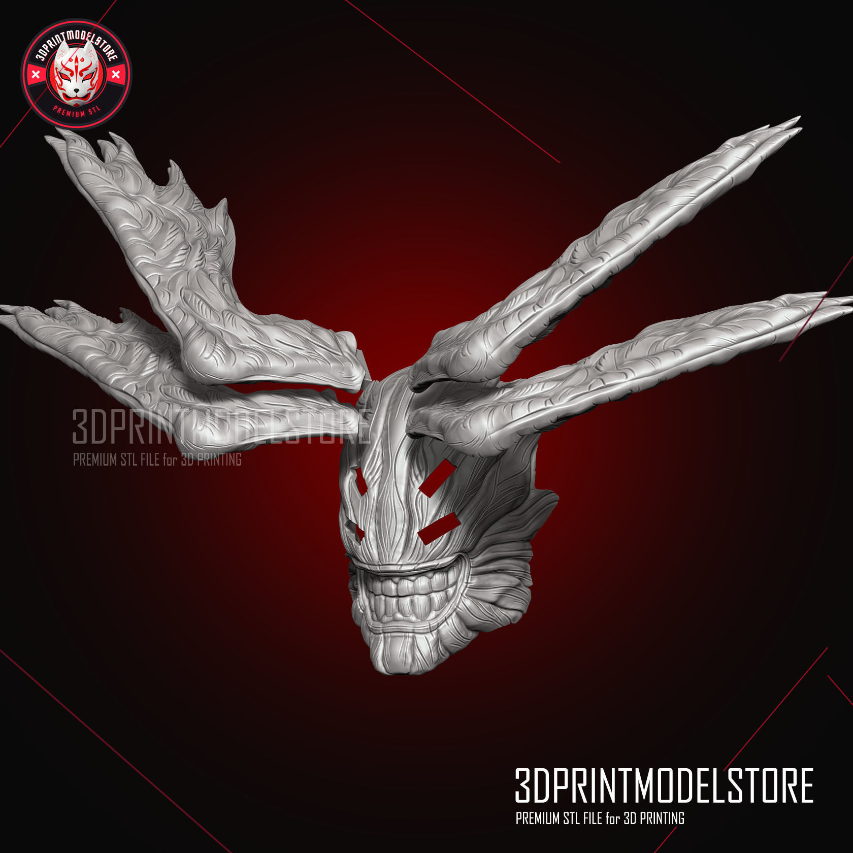 Jujutsu Kaisen Cosplay - Mahoraga Half Mask Halloween 3D model 3D ...