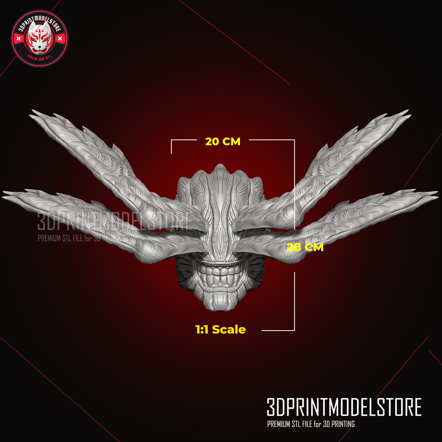 Jujutsu Kaisen Cosplay - Mahoraga Half Mask Halloween 3D model 3D ...