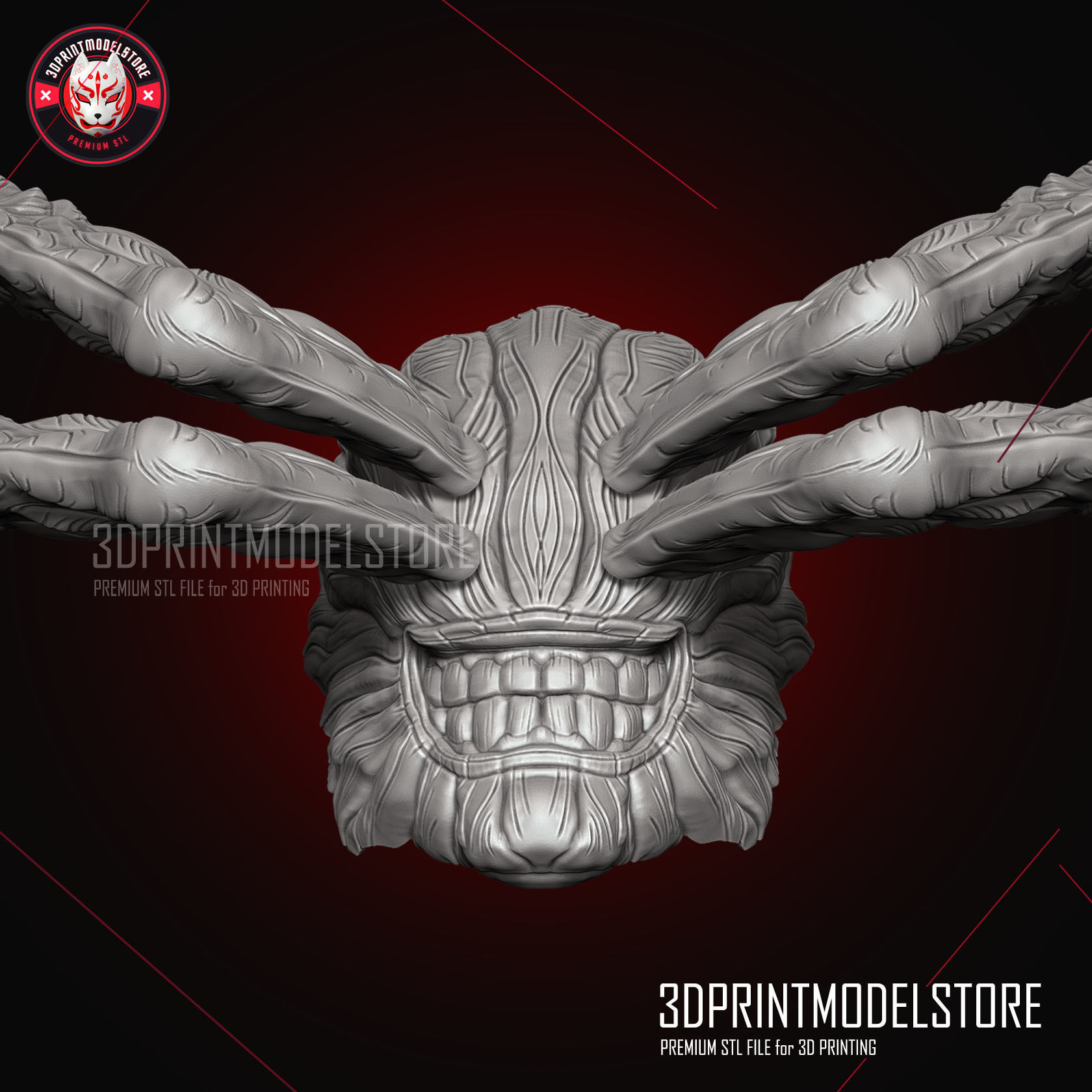 Jujutsu Kaisen Cosplay - Mahoraga Half Mask Halloween 3D model 3D ...