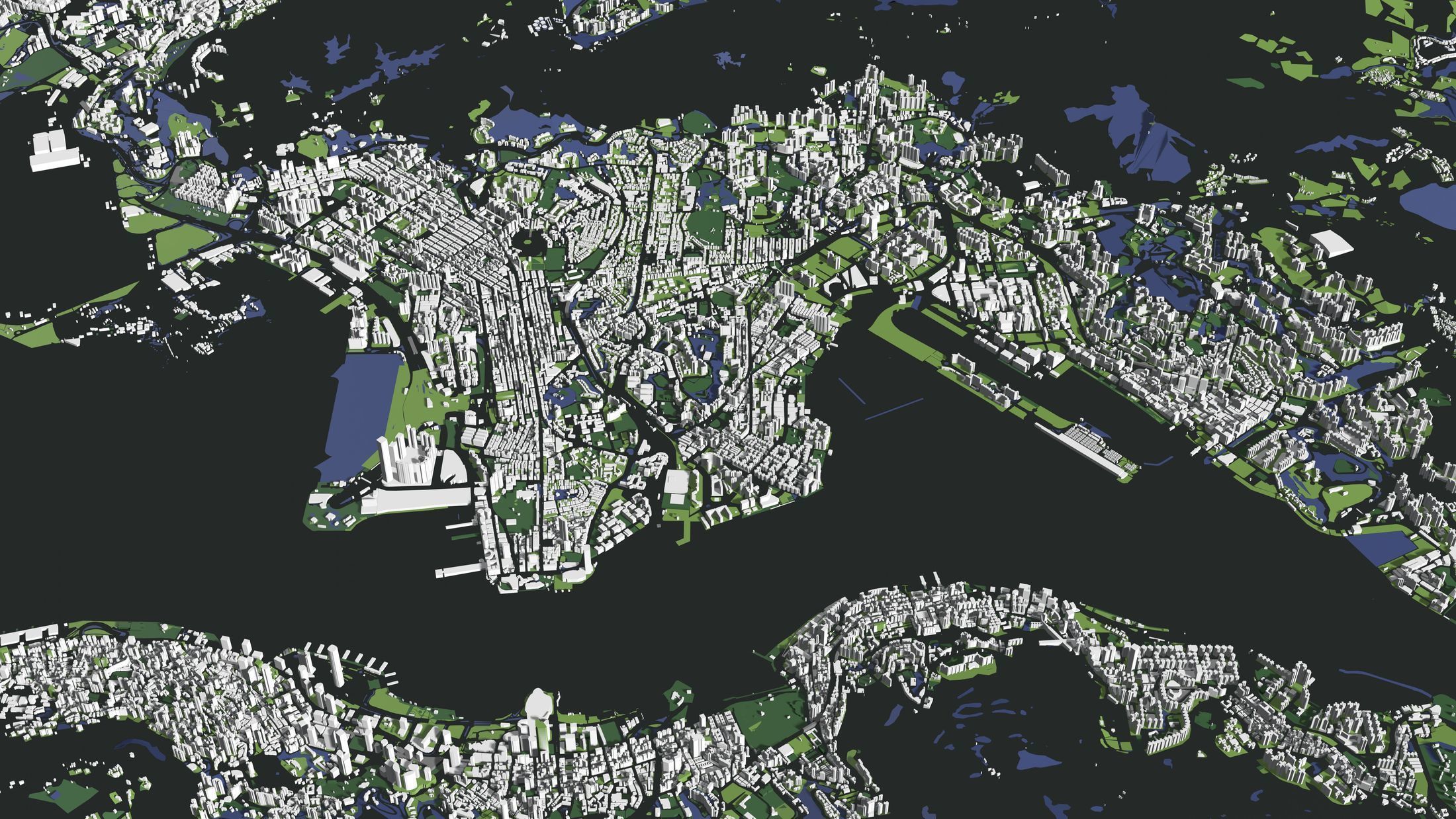 Hong Kong - city and mass buildings 3D model | CGTrader