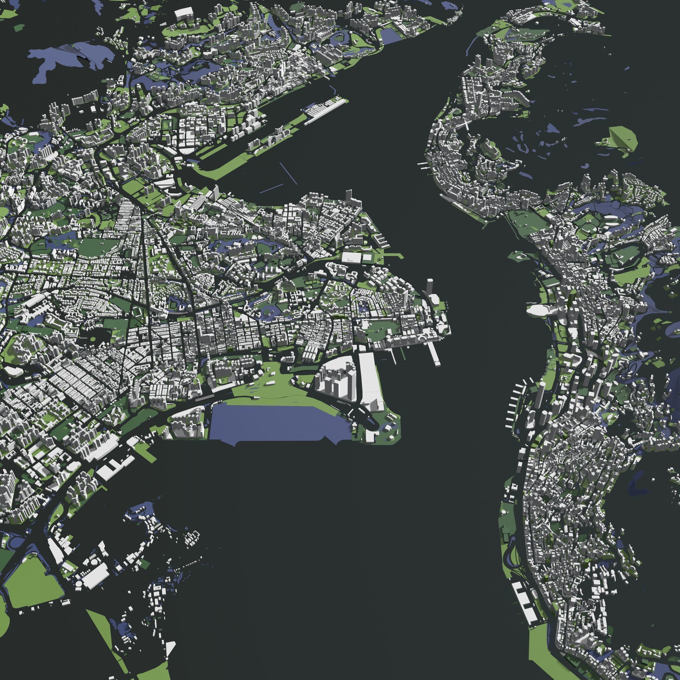 Hong Kong - city and mass buildings 3D model | CGTrader