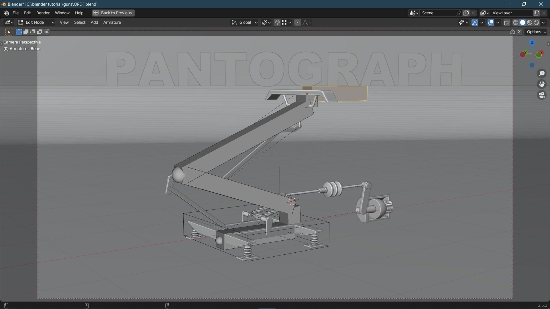 3D model Animated tram pantograph Low-poly 3D model VR / AR / low-poly ...