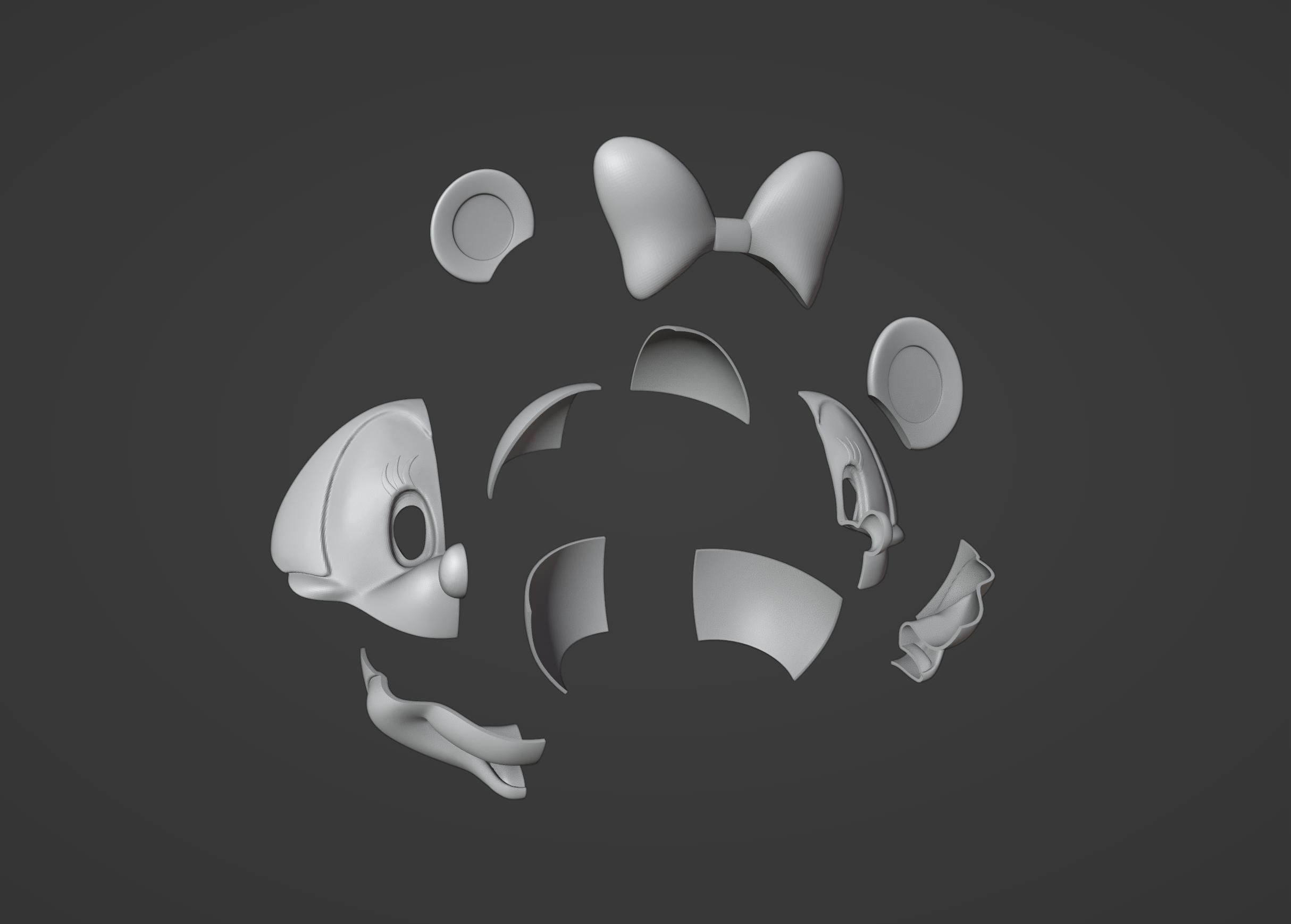 Minnie Mouse Helmet 3D model 3D printable | CGTrader