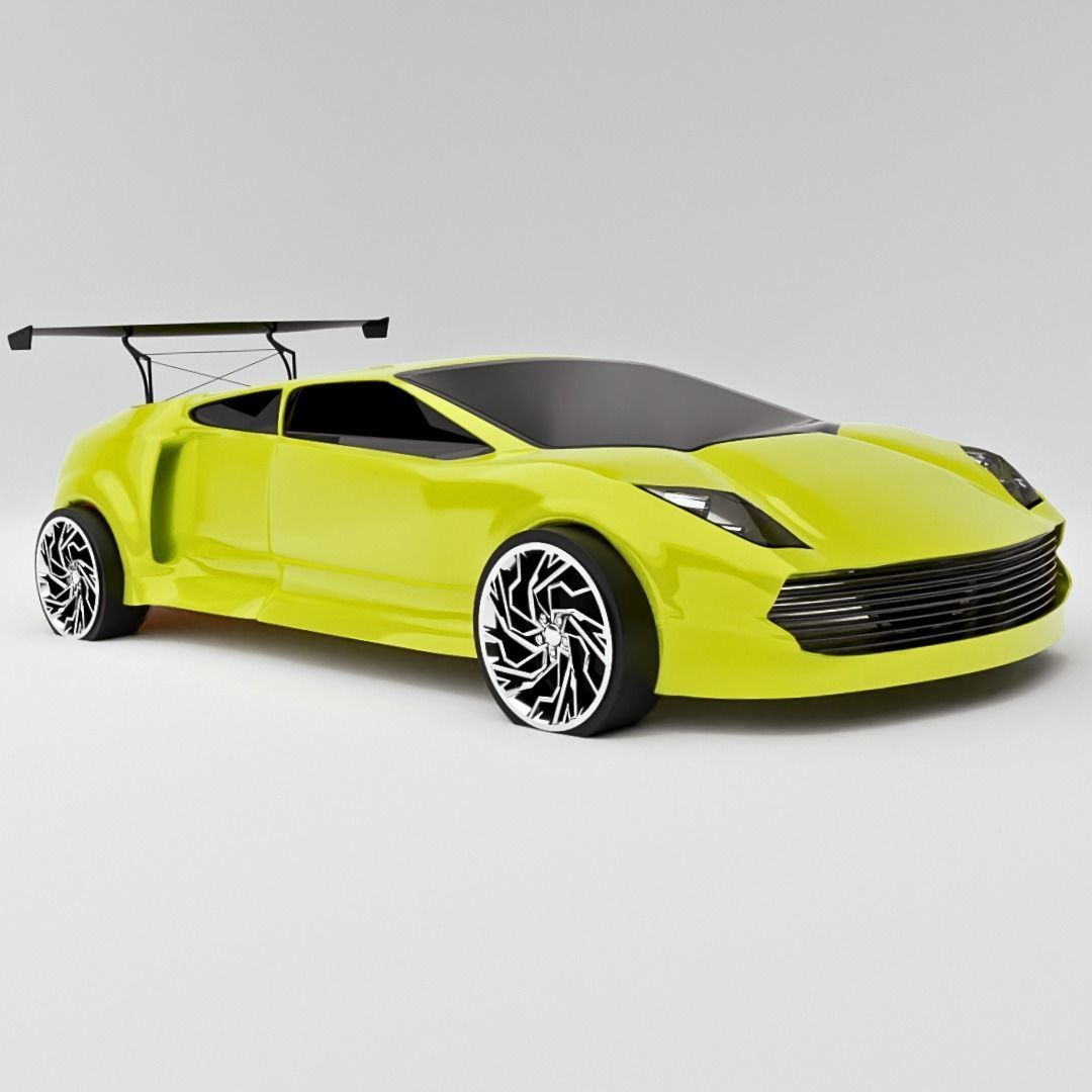 FREE Sports Car 3D Model free VR / AR / low-poly 3D model animated ...