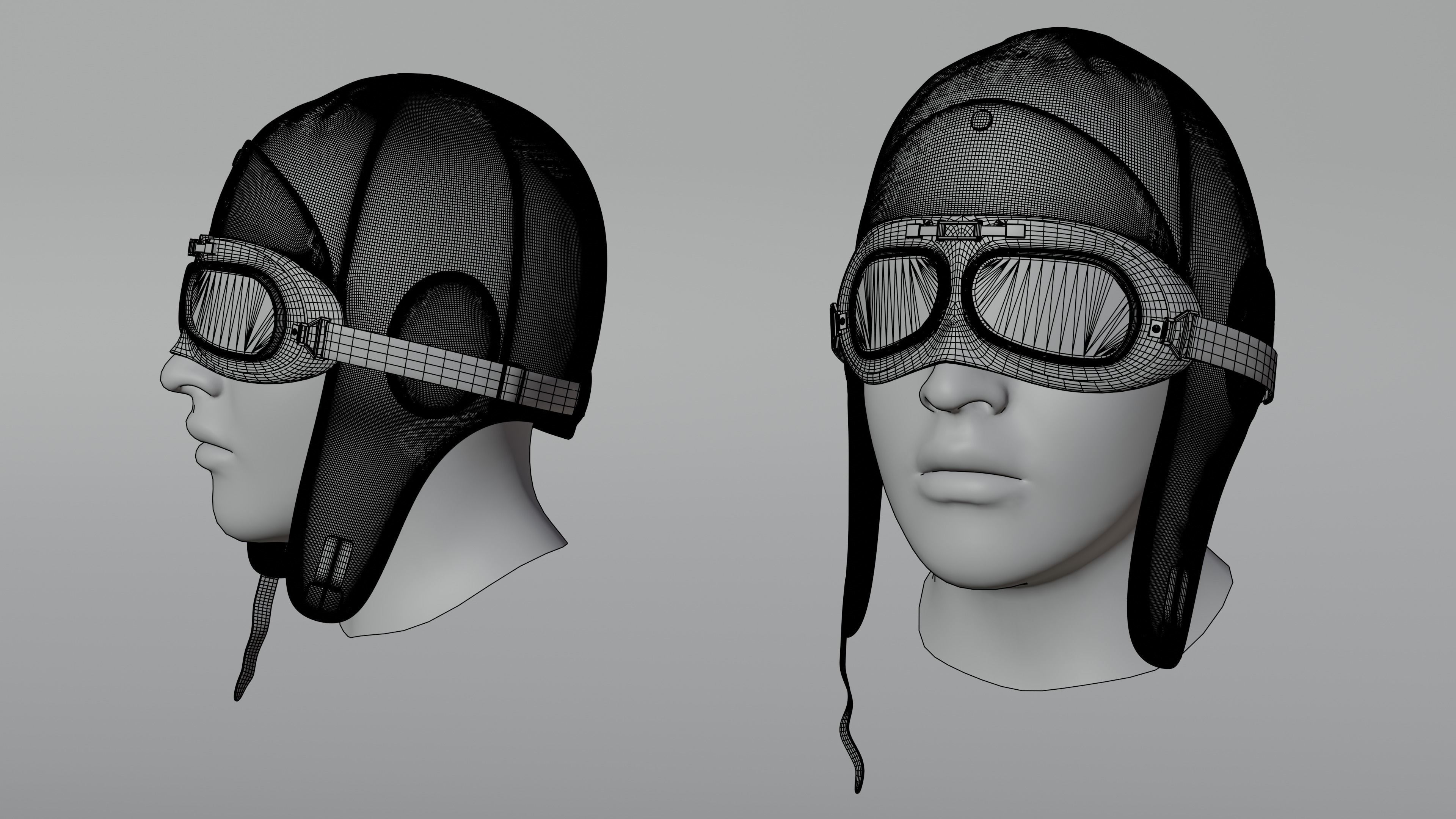 3D model Aviator Pilot Helmet VR / AR / low-poly | CGTrader
