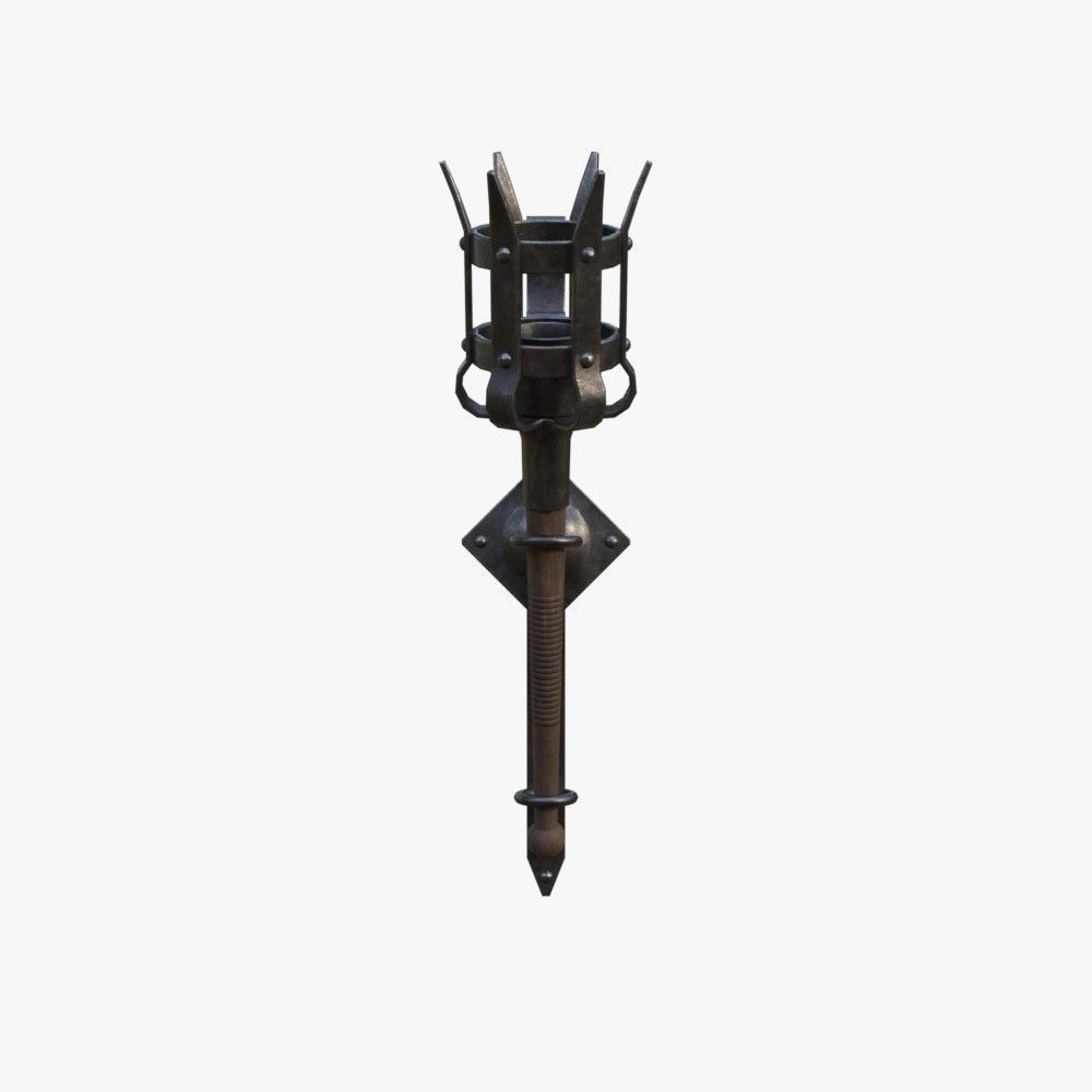 3D model Medieval Torch VR / AR / low-poly | CGTrader