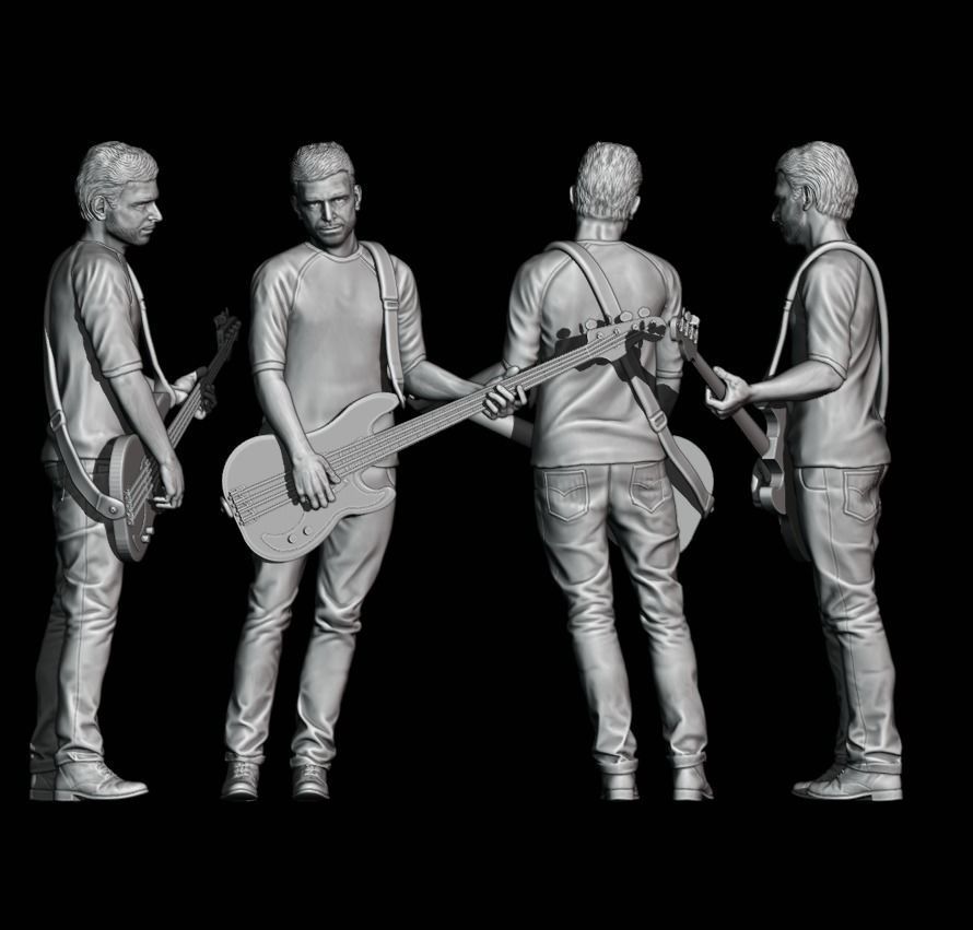 Guy Berryman coldplay 3dprinting 3D print model 3D model 3D printable ...