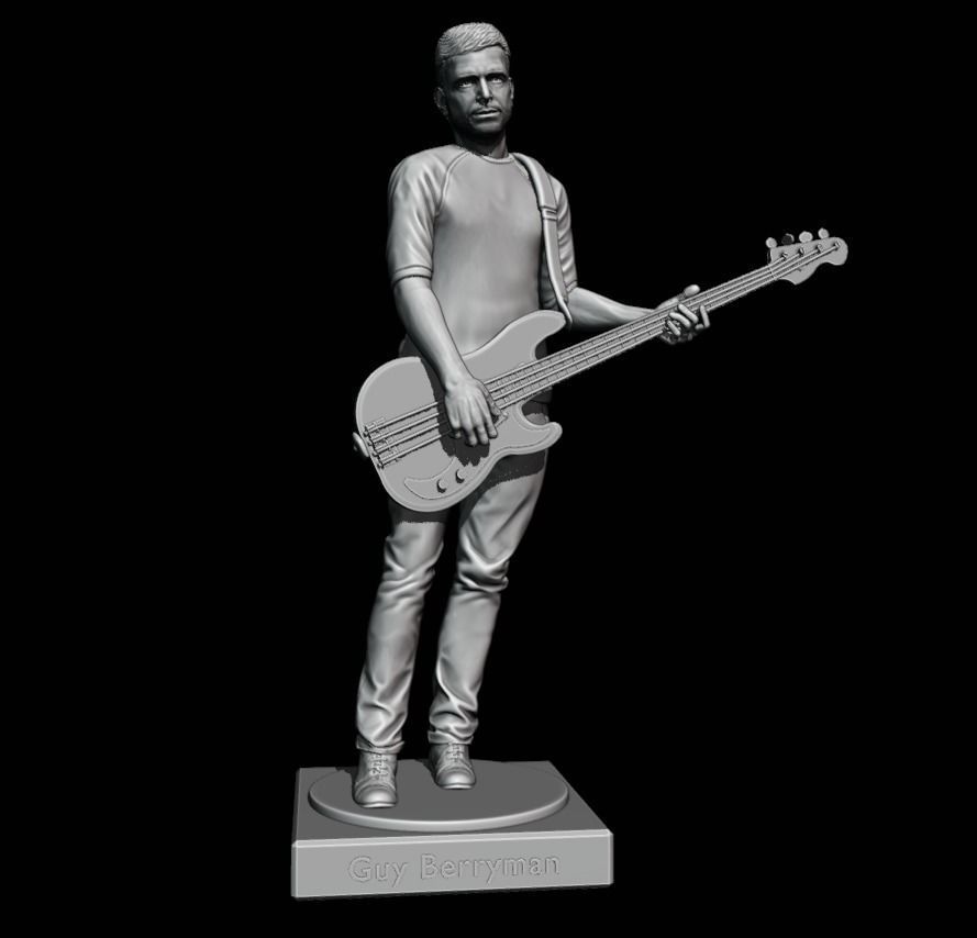 Guy Berryman coldplay 3dprinting 3D print model 3D model 3D printable ...