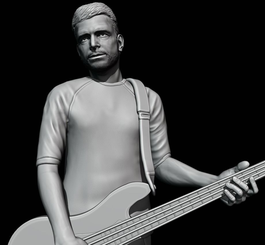 Guy Berryman coldplay 3dprinting 3D print model 3D model 3D printable ...