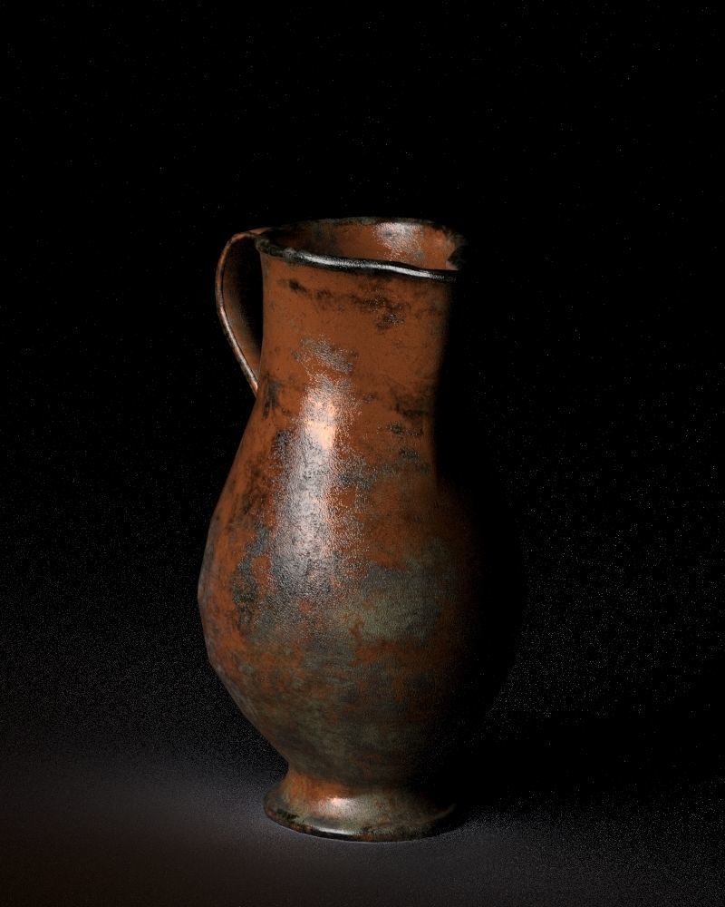 3D model S00072 Old copper jug VR / AR / low-poly | CGTrader