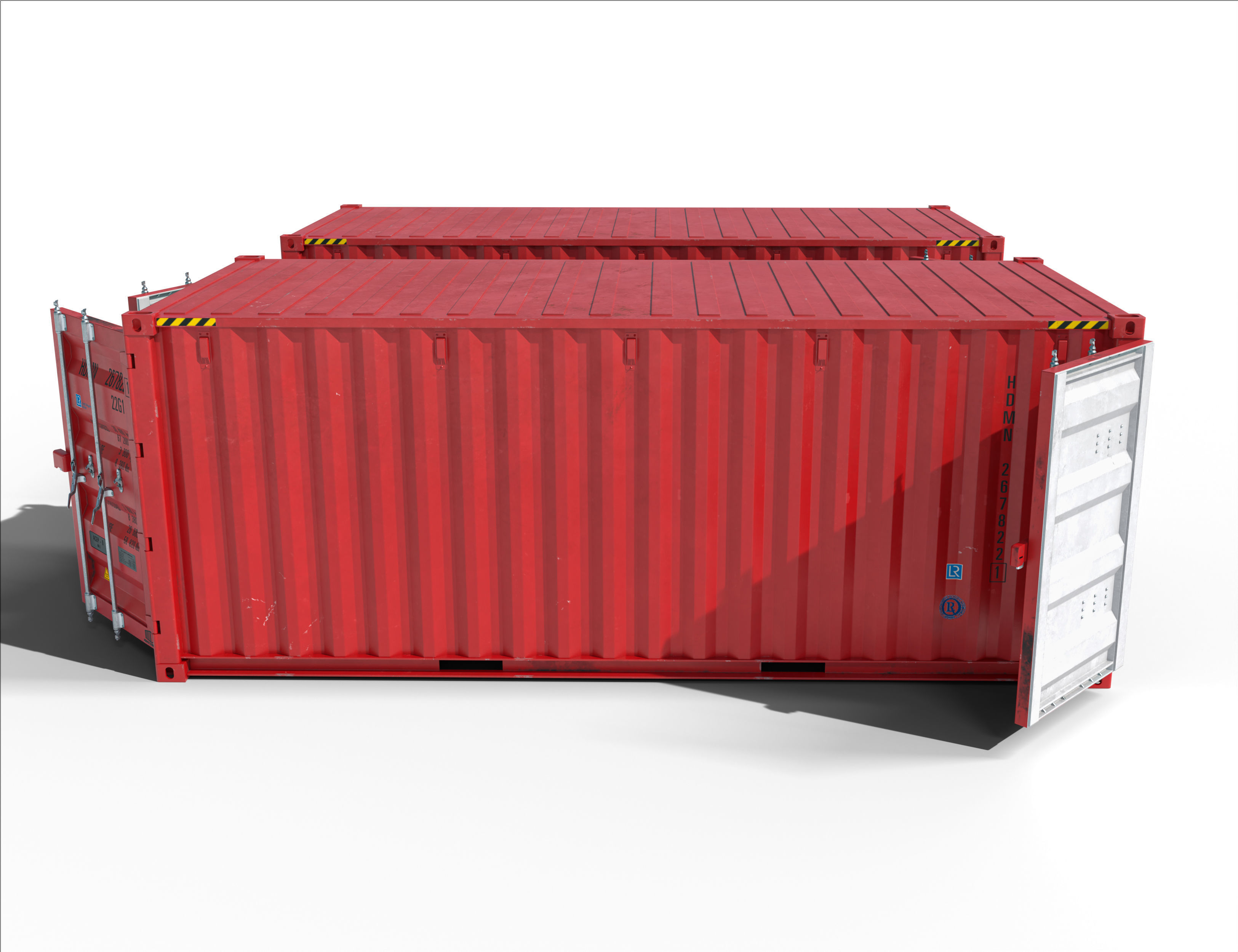 3D model 20ft Cargo Container Bright red VR / AR / low-poly | CGTrader