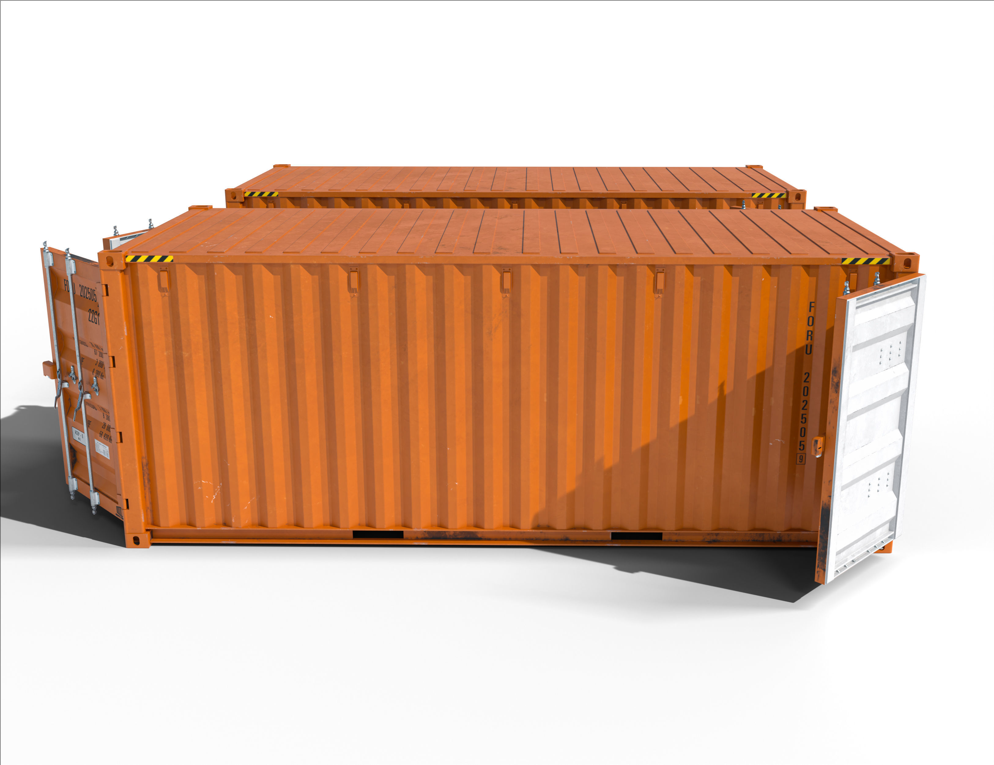 3D model 20ft Cargo Container Orange VR / AR / low-poly | CGTrader