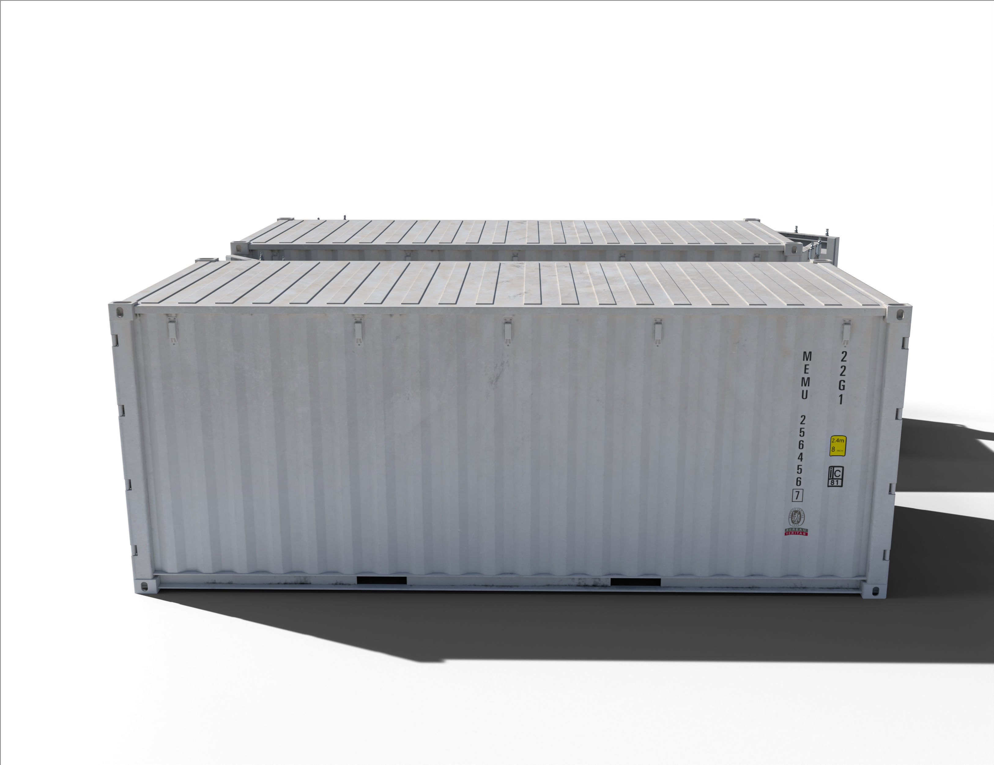 3D model 20ft Cargo Container White VR / AR / low-poly | CGTrader
