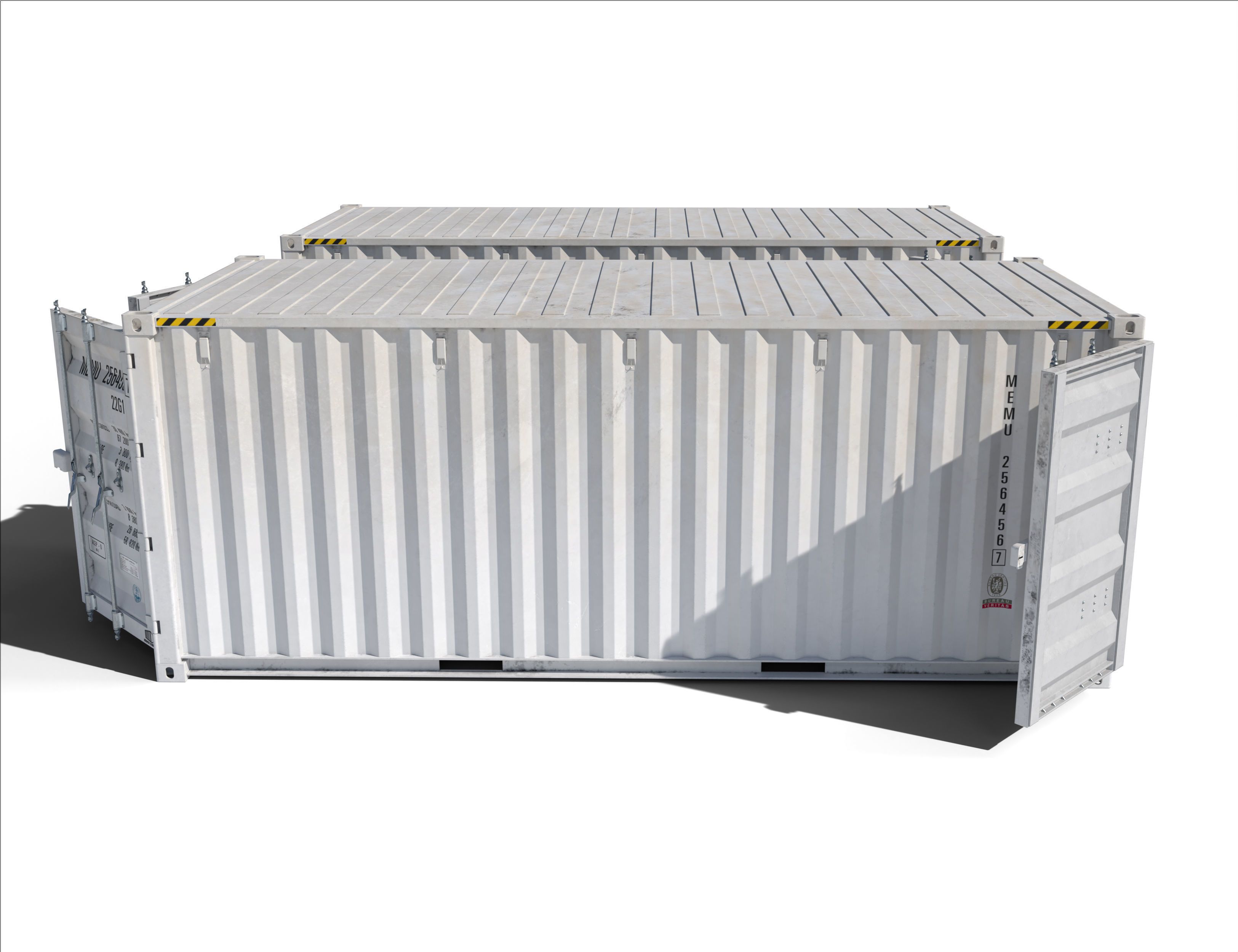 3D model 20ft Cargo Container White VR / AR / low-poly | CGTrader