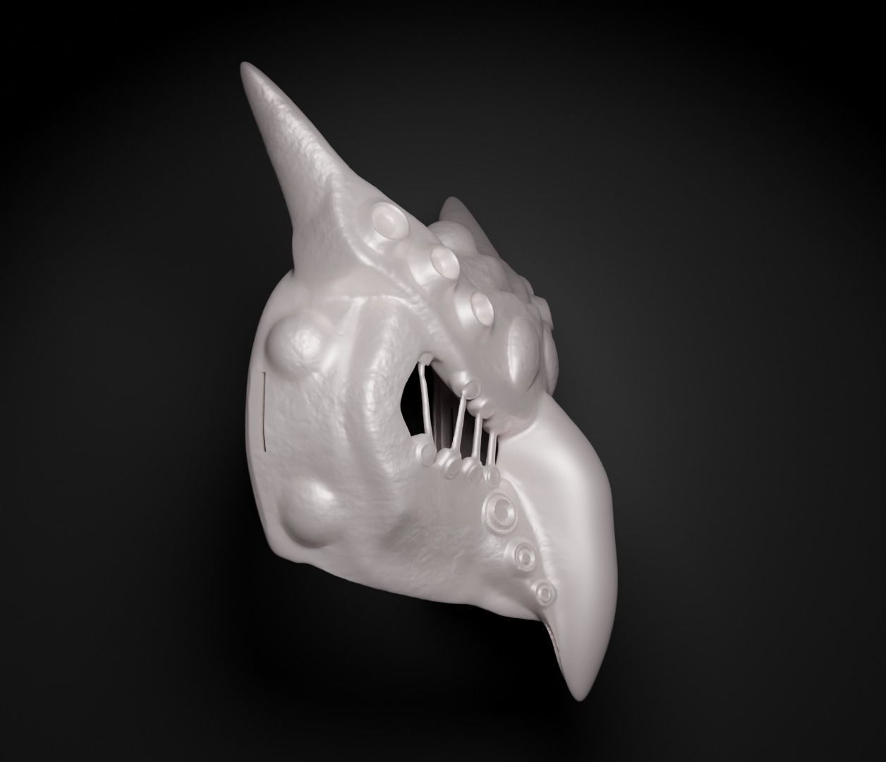 Angry Owl - Bird Cosplay Face Prom Mask 3D model 3D printable | CGTrader