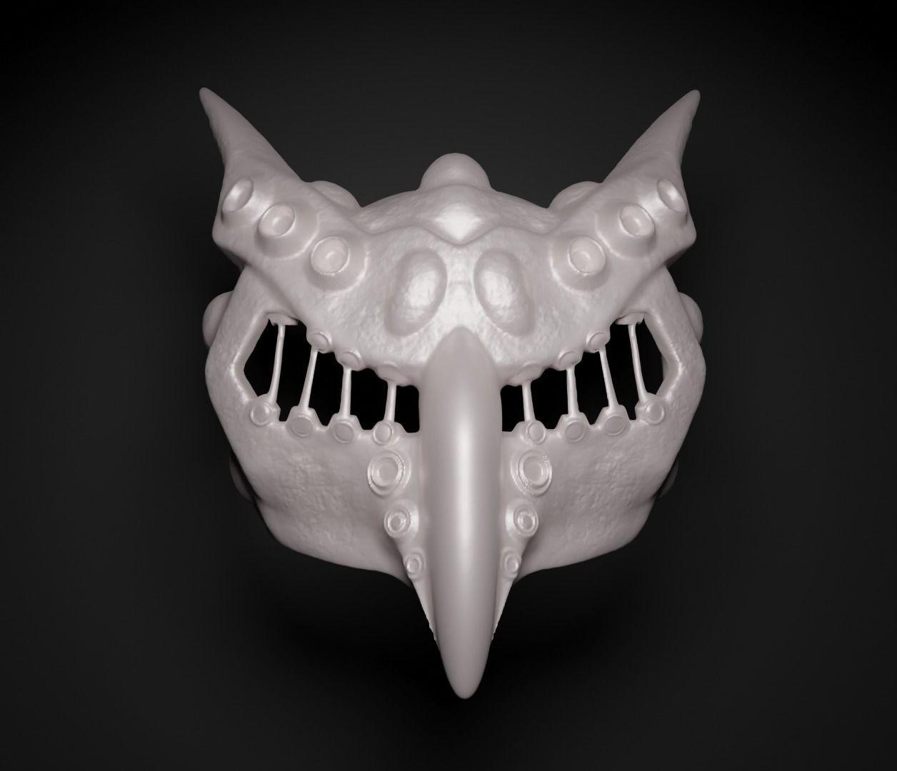 Angry Owl - Bird Cosplay Face Prom Mask 3D model 3D printable | CGTrader