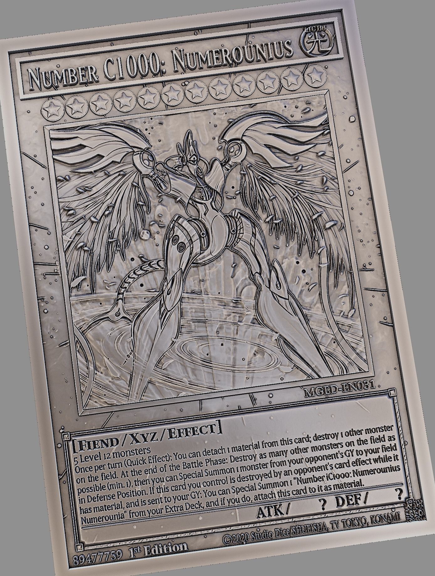 NUMBER C1000 NUMEROUNIUS - YUGIOH 3D model 3D printable | CGTrader