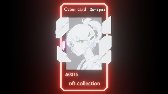 Exclusive NFT Cyber Card - Limited Edition Collectible 3D model | CGTrader