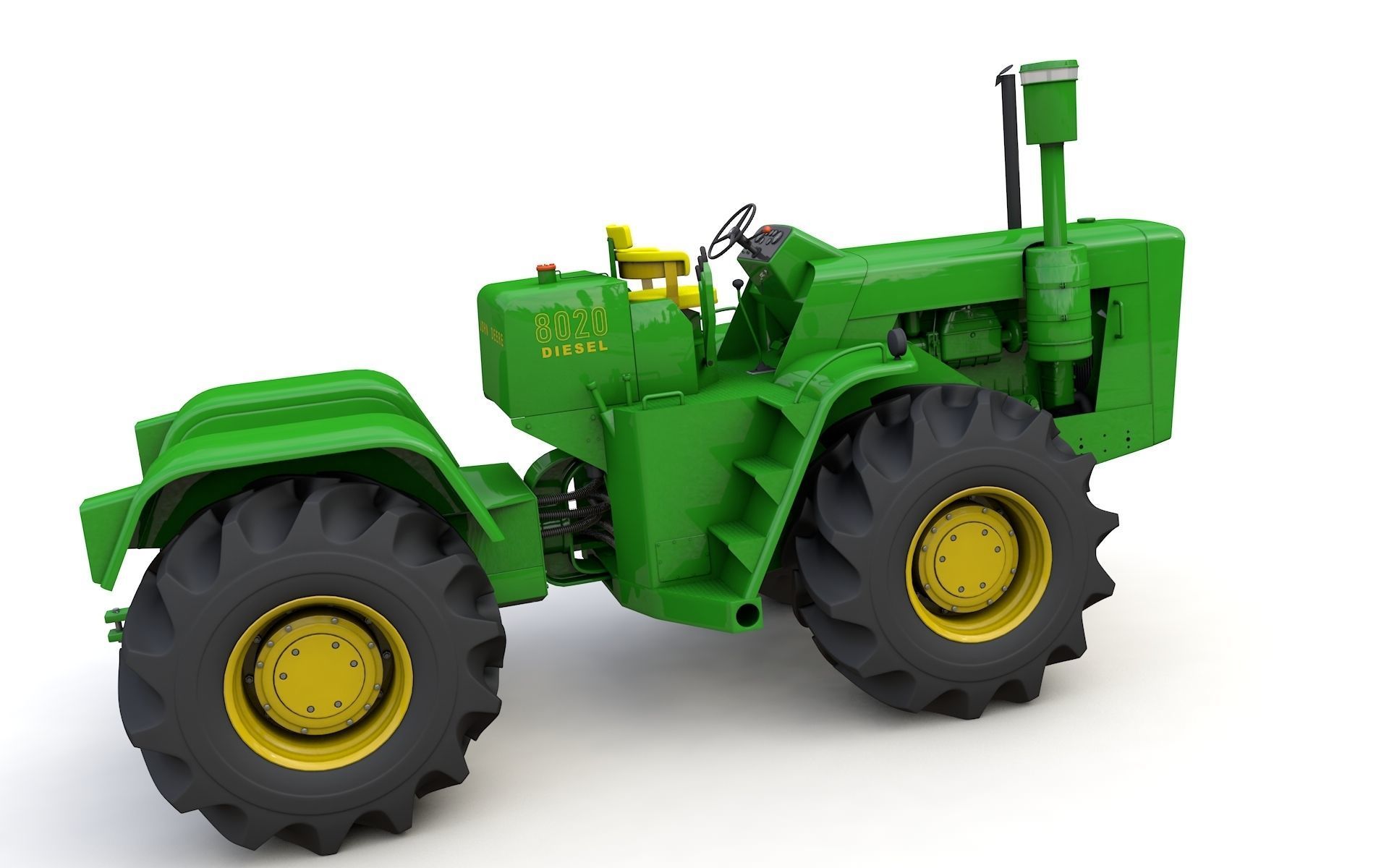 John Deere 8020 4WD Tractor 1960 3D model | CGTrader