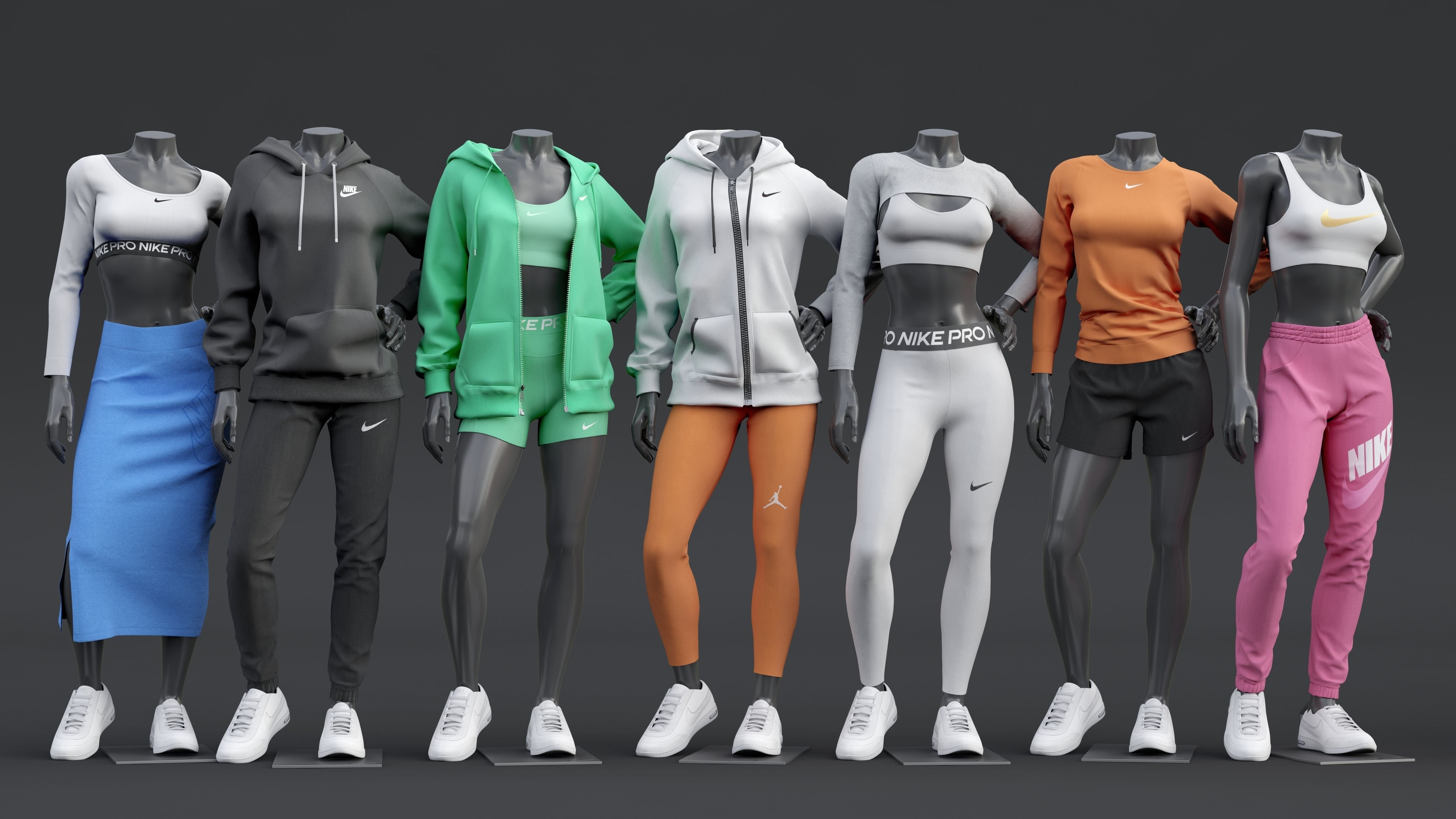 Female mannequin Nike POSE 1 3D model | CGTrader