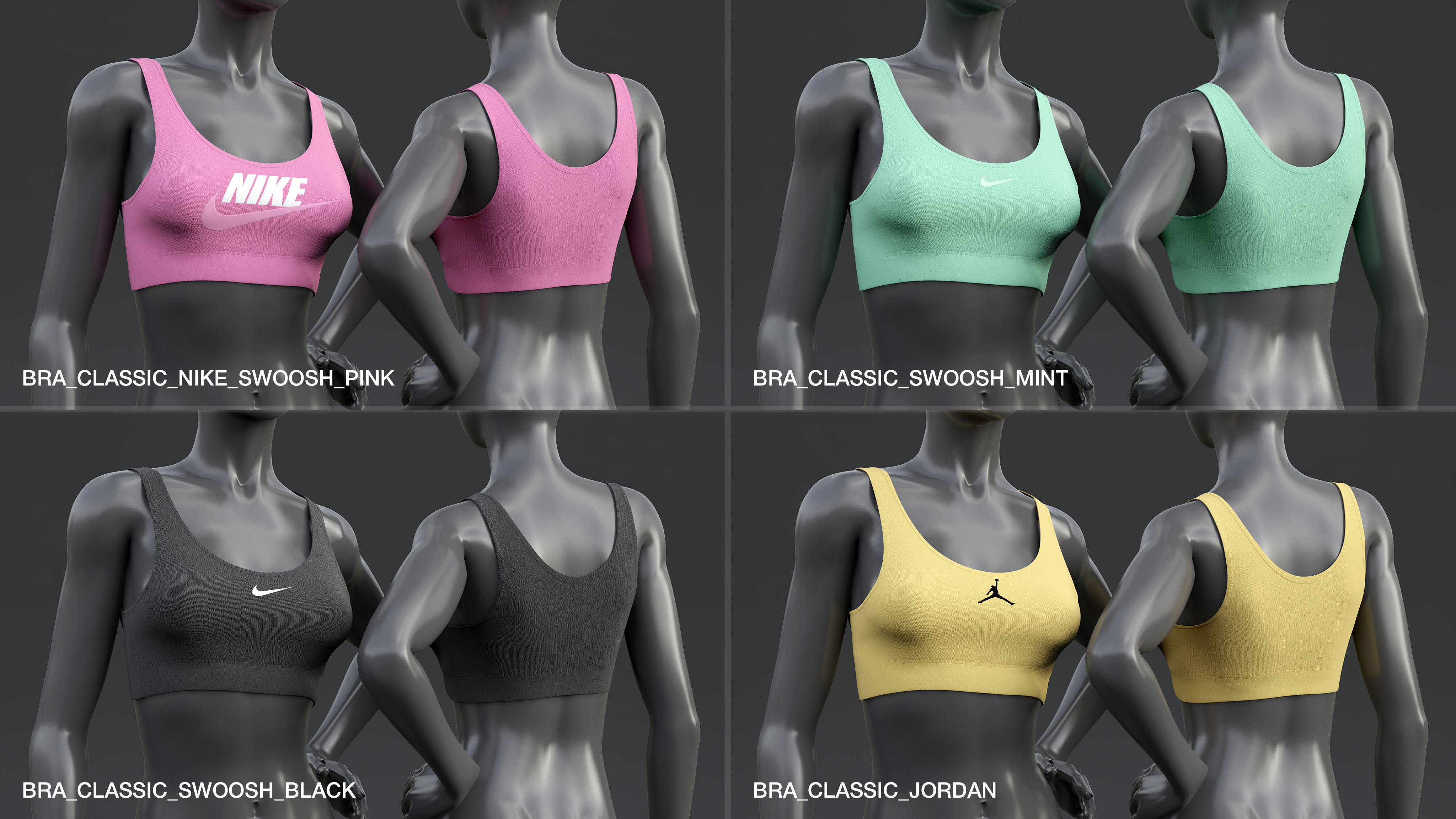 Female mannequin Nike POSE 1 3D model | CGTrader