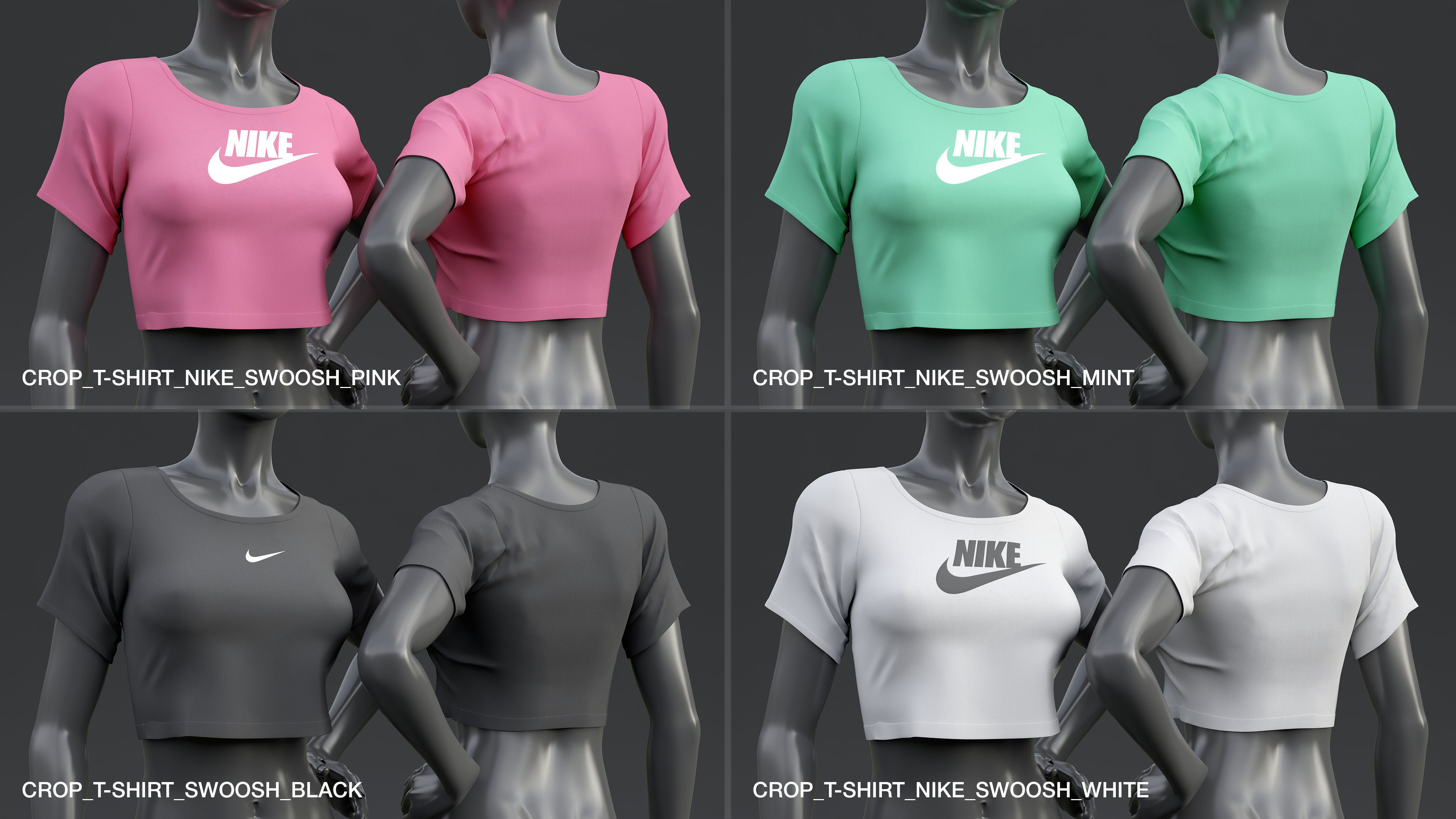 Female mannequin Nike POSE 1 3D model | CGTrader