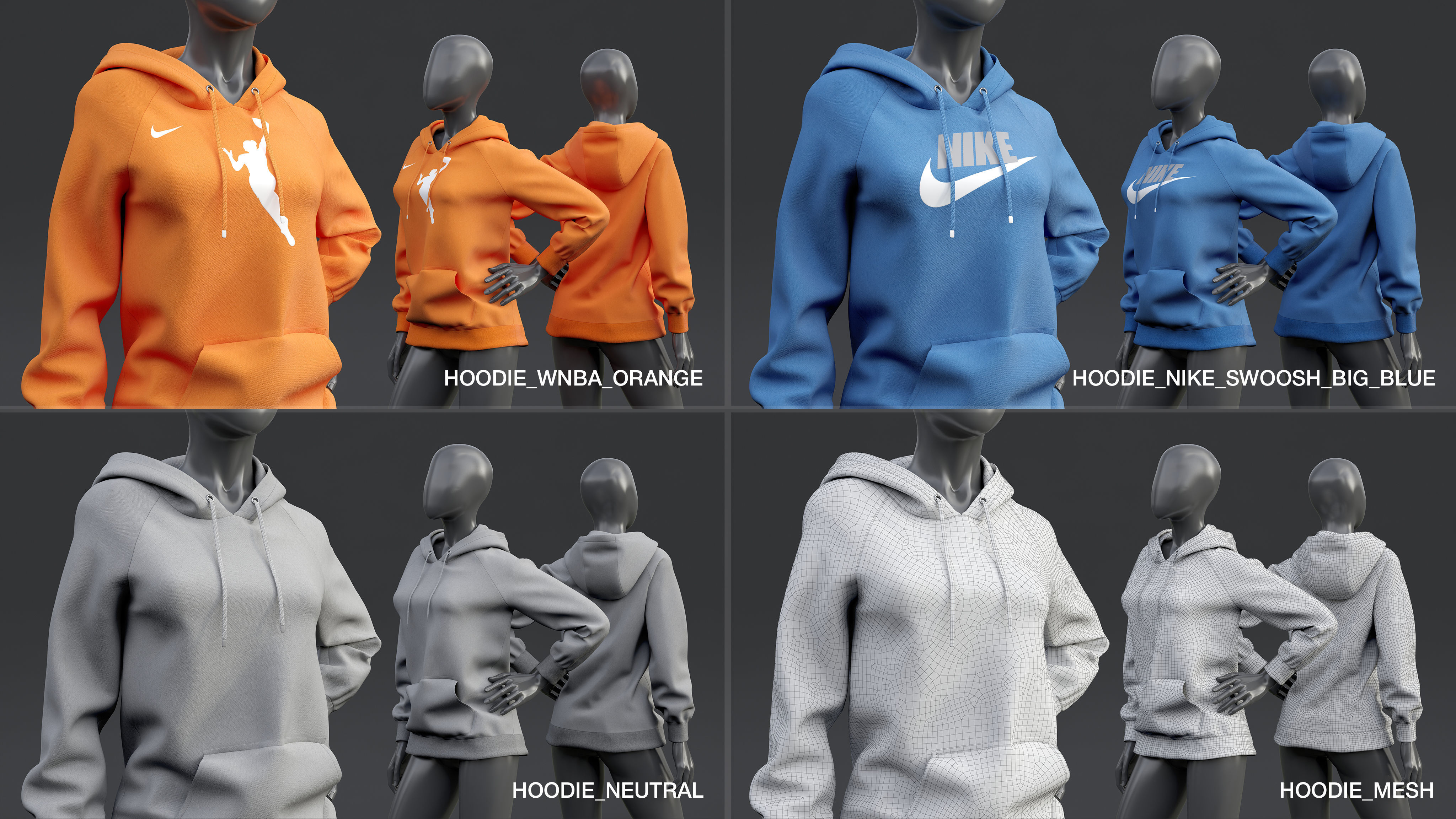 Female mannequin Nike POSE 1 3D model | CGTrader