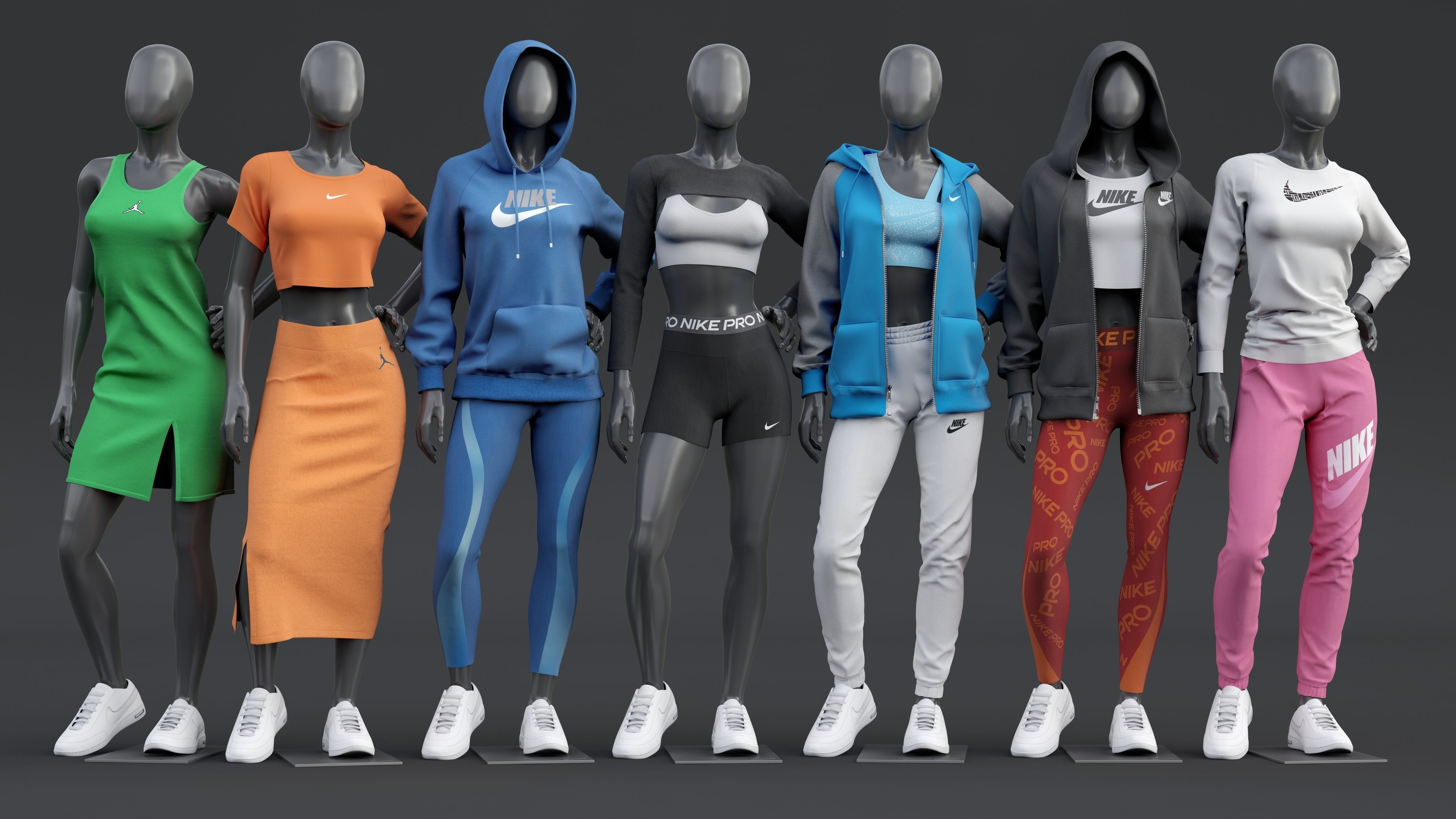 Female mannequin Nike POSE 1 3D model | CGTrader