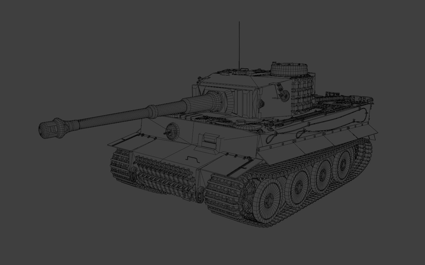 3D model Panzerkampfwagen VI Tiger Ausf H1 Heavy Tank VR / AR / low ...