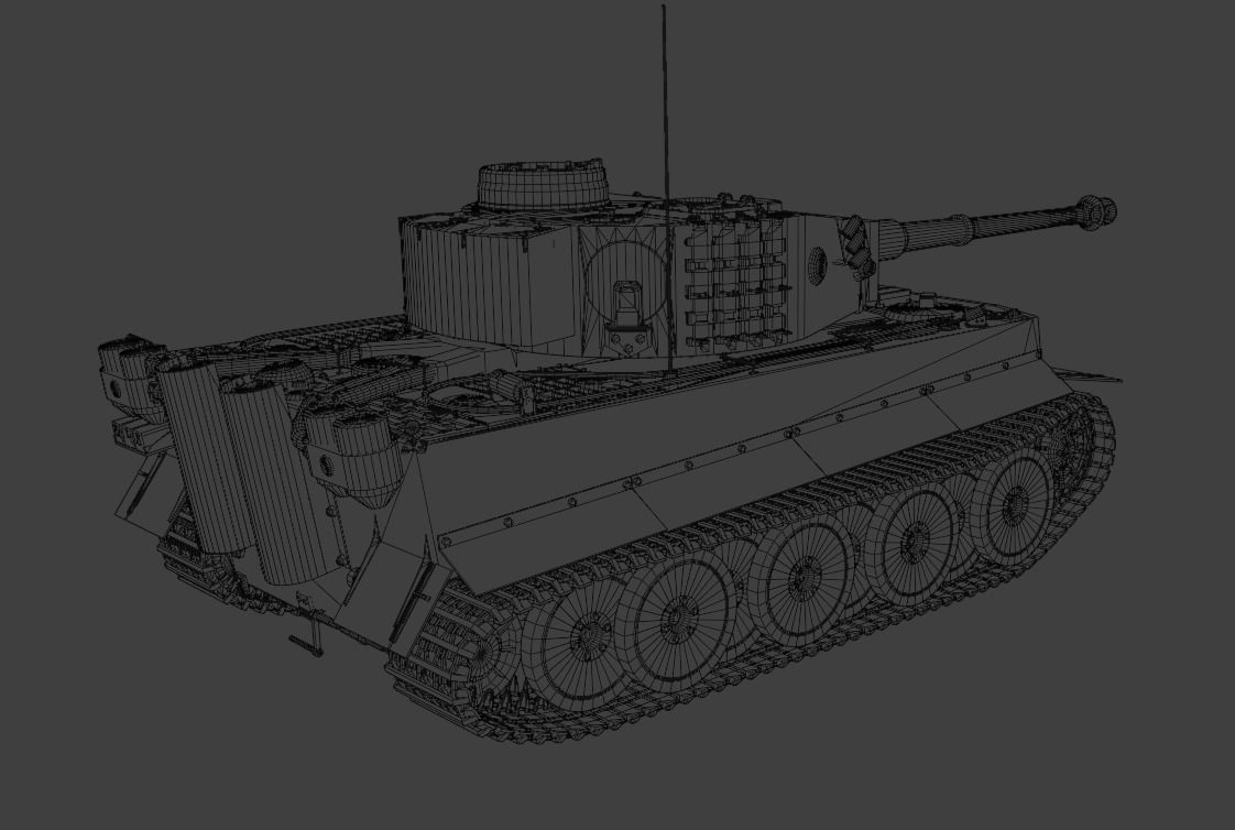 3D model Panzerkampfwagen VI Tiger Ausf H1 Heavy Tank VR / AR / low ...