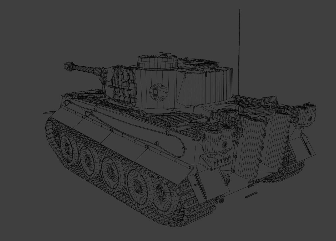 3D model Panzerkampfwagen VI Tiger Ausf H1 Heavy Tank VR / AR / low ...
